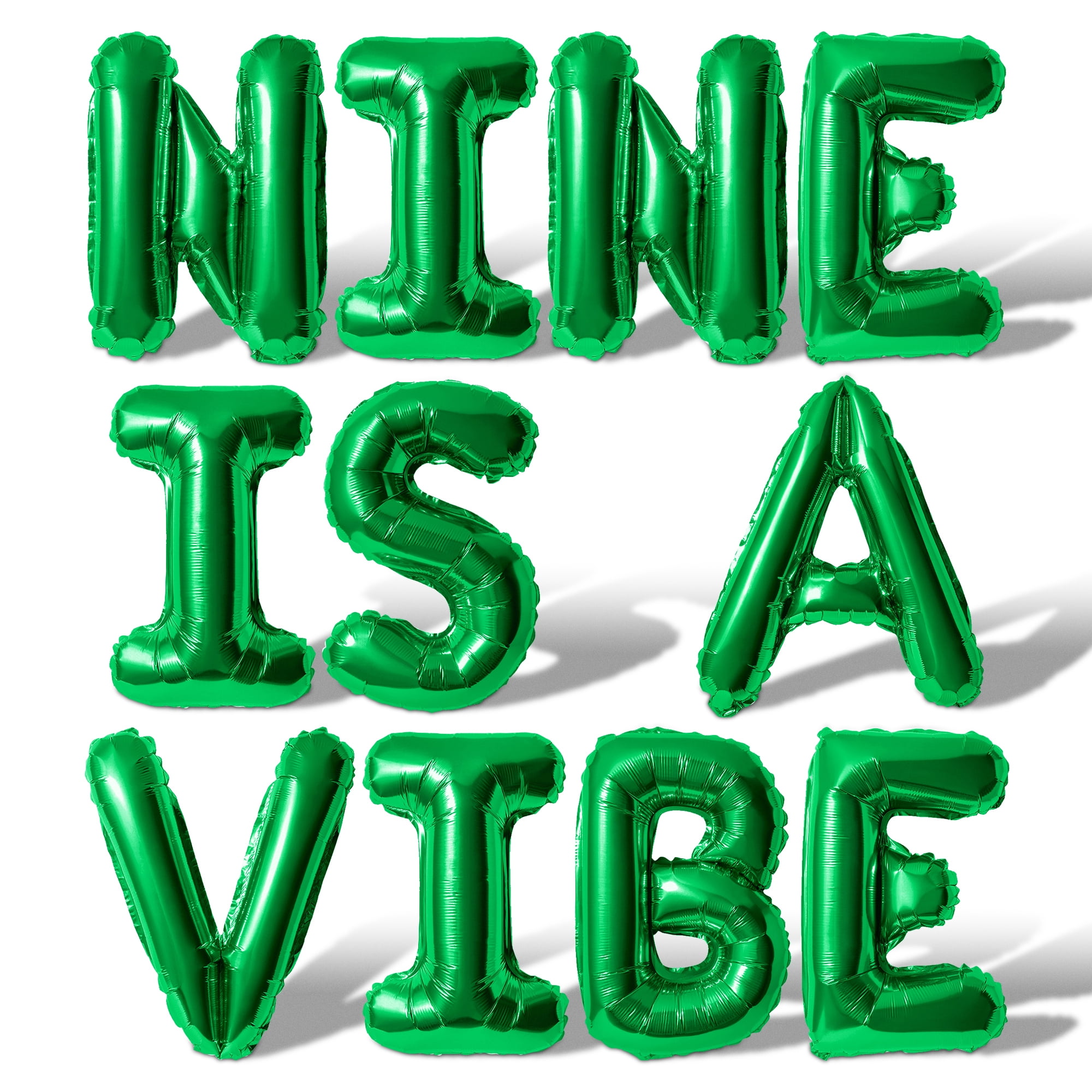 Letter Balloons - NINE IS A VIBE 16" Inch Alphabet Letters Foil Mylar ...