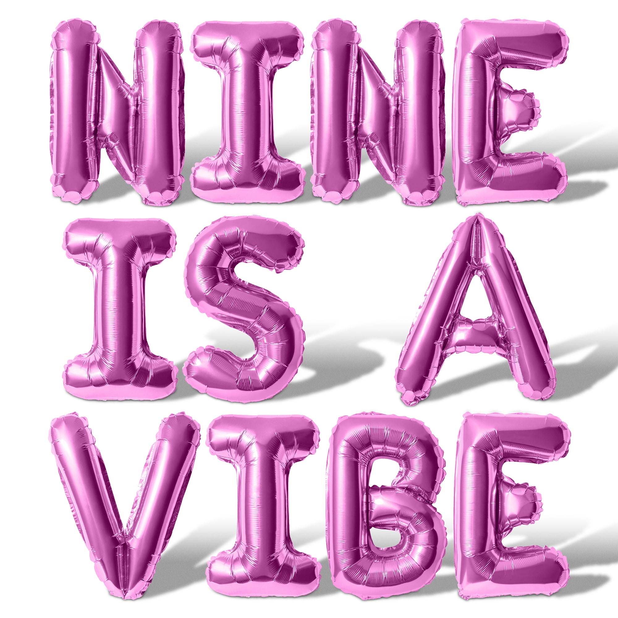 Letter Balloons - NINE IS A VIBE 16" Inch Alphabet Letters Foil Mylar ...
