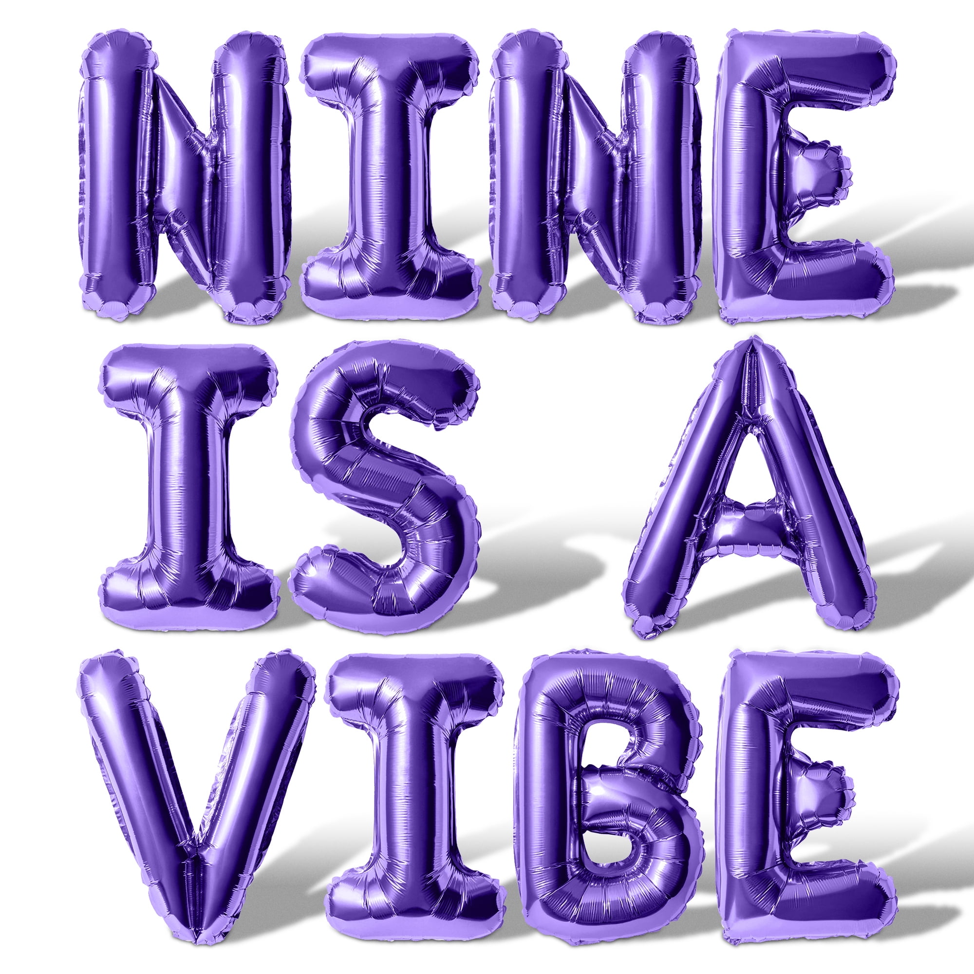 Letter Balloons - NINE IS A VIBE 16" Inch Alphabet Letters Foil Mylar ...
