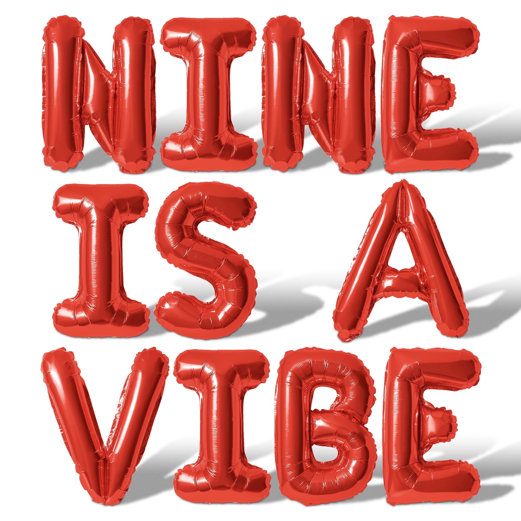 Letter Balloons - NINE IS A VIBE 16" Inch Alphabet Letters Foil Mylar ...