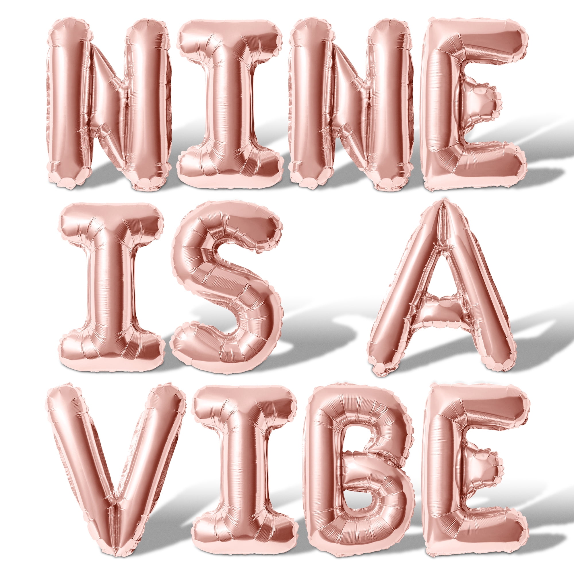 Letter Balloons - NINE IS A VIBE 16" Inch Alphabet Letters Foil Mylar ...