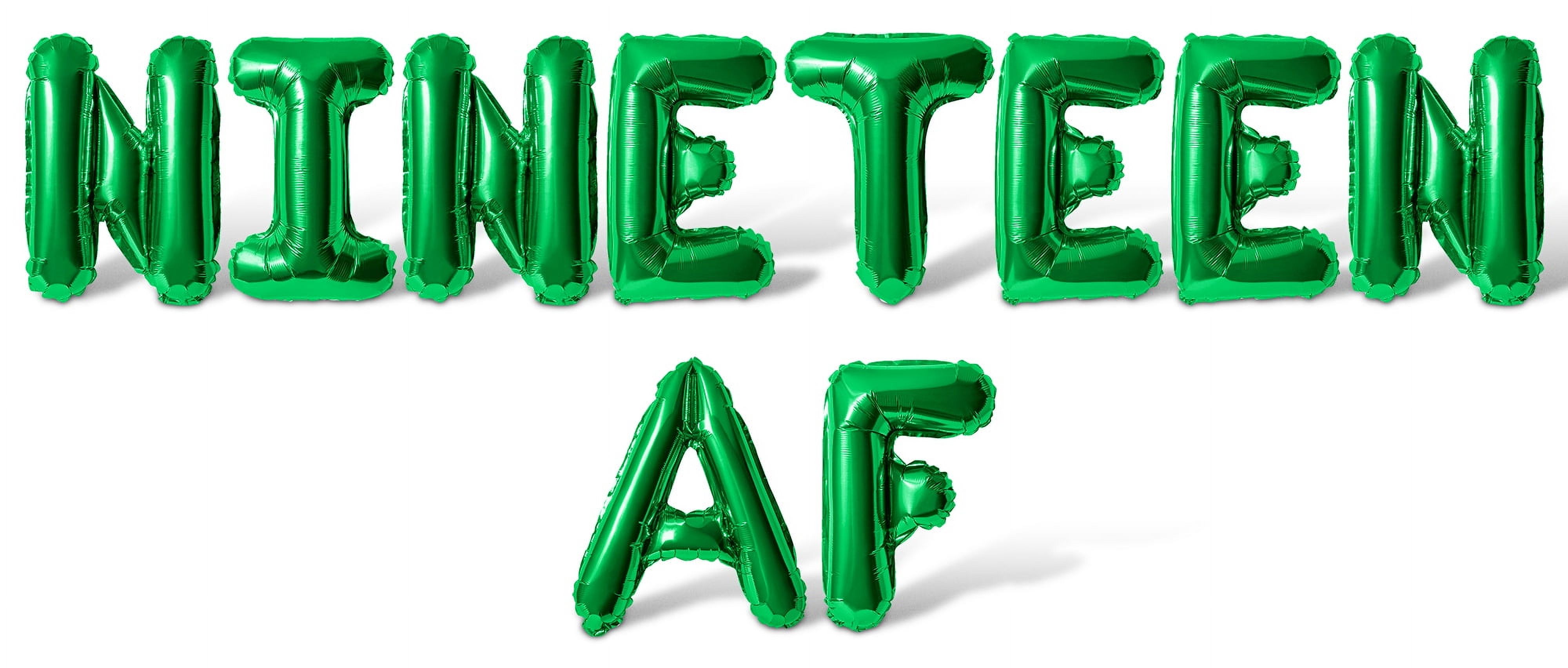 Letter Balloons - NINETEEN AF 16" Inch Alphabet Letters Foil Mylar ...