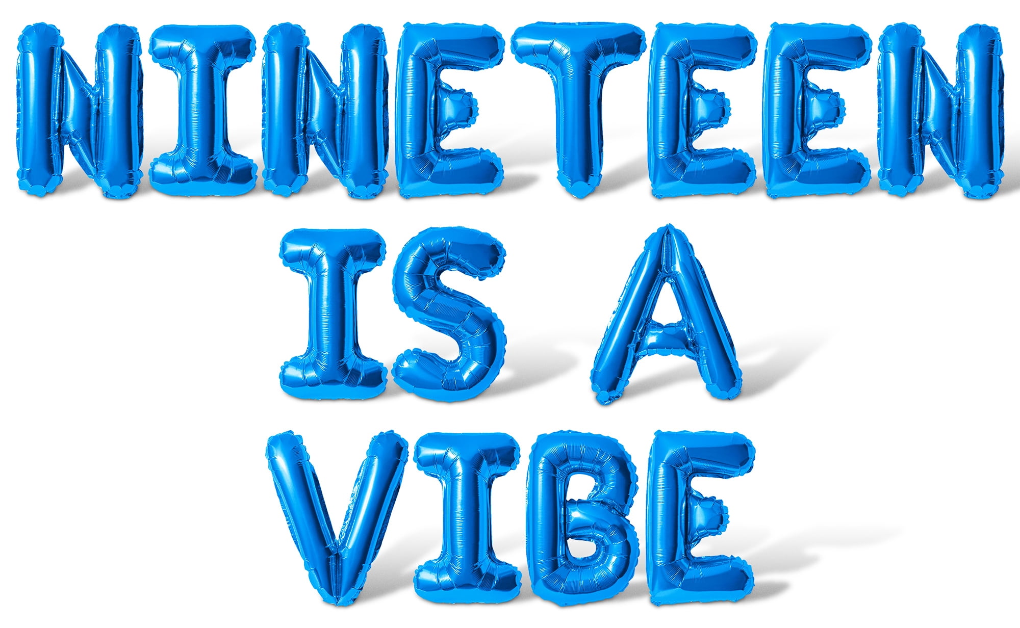 Letter Balloons - NINETEEN IS A VIBE 16" Inch Alphabet Letters Foil ...