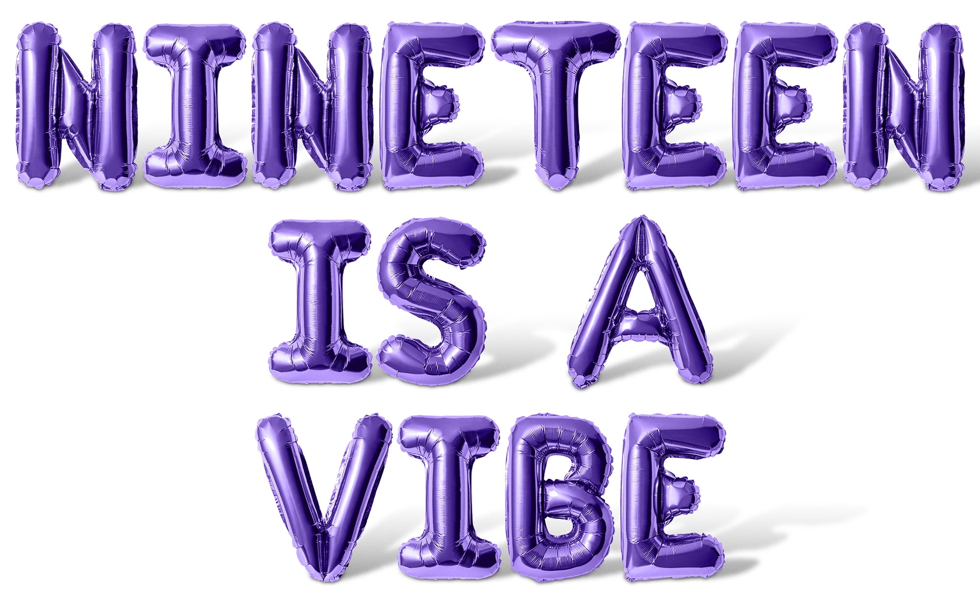Letter Balloons - NINETEEN IS A VIBE 16" Inch Alphabet Letters Foil ...