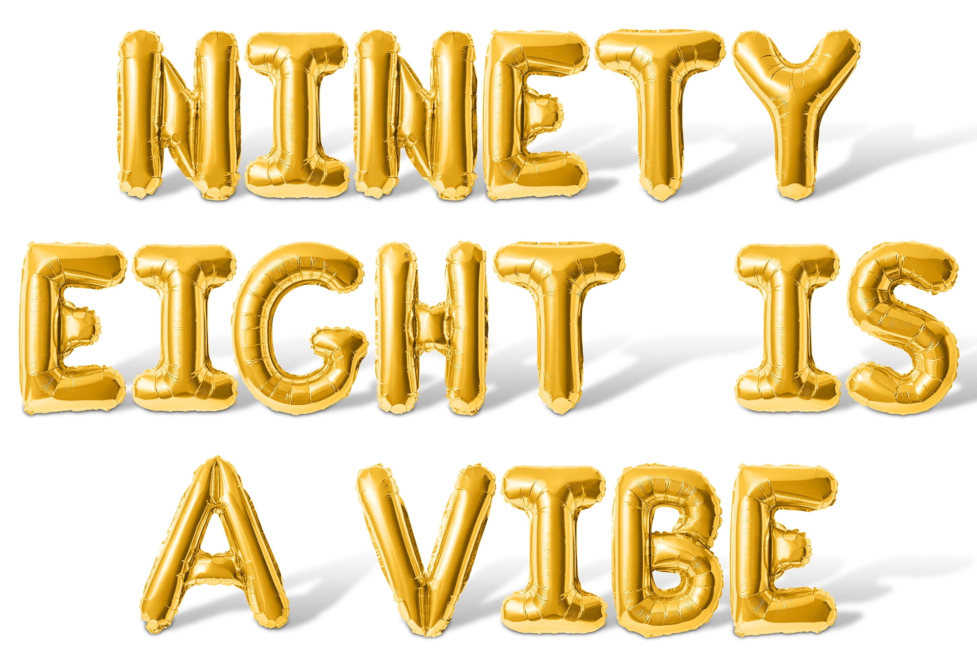 Letter Balloons - NINETY EIGHT IS A VIBE 16" Inch Alphabet Letters Foil ...
