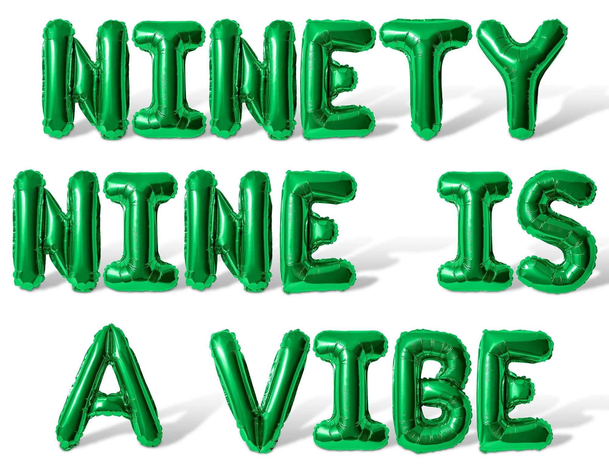 Letter Balloons - NINETY NINE IS A VIBE 16" Inch Alphabet Letters Foil ...