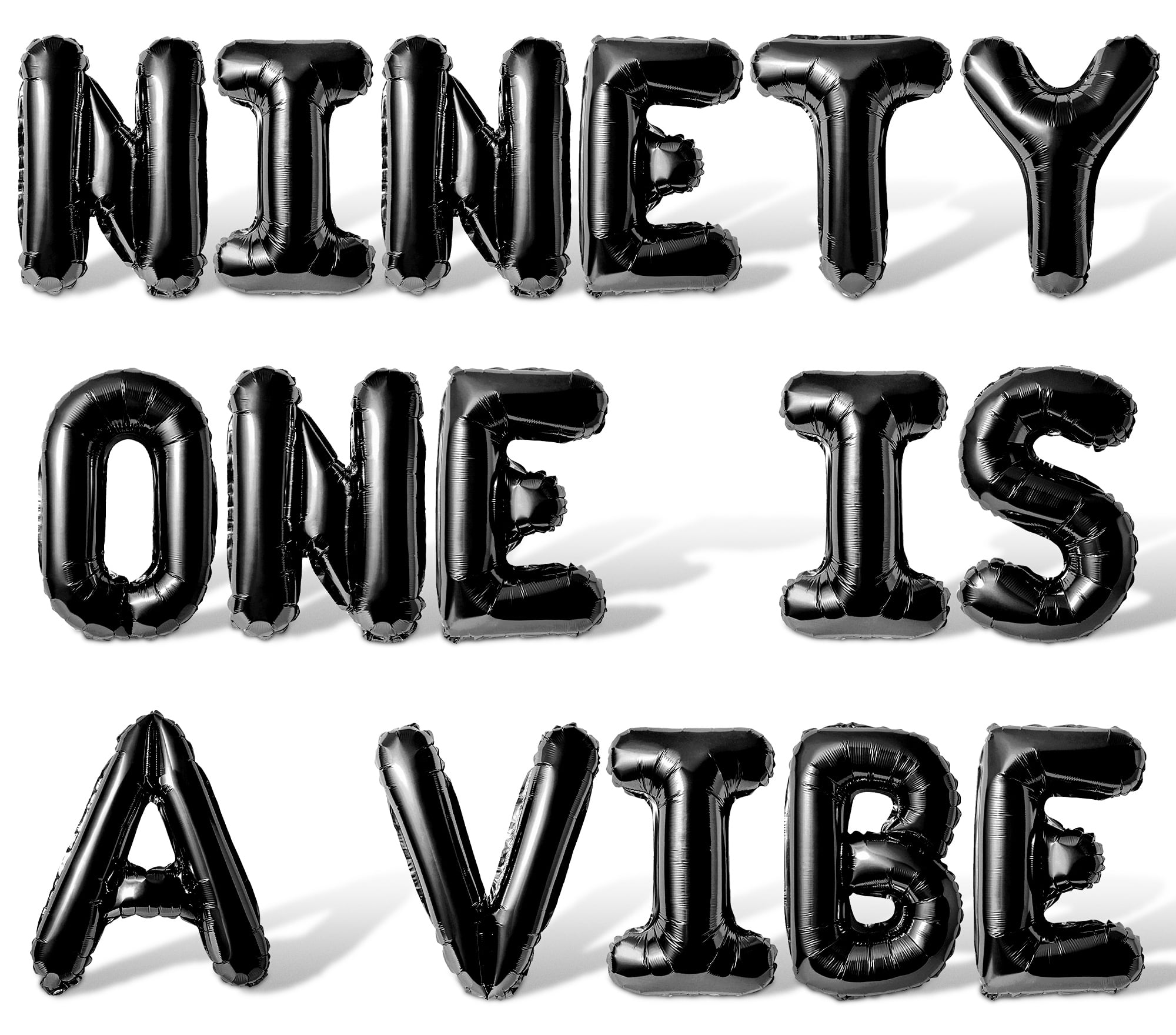 Letter Balloons - NINETY ONE IS A VIBE 16" Inch Alphabet Letters Foil ...