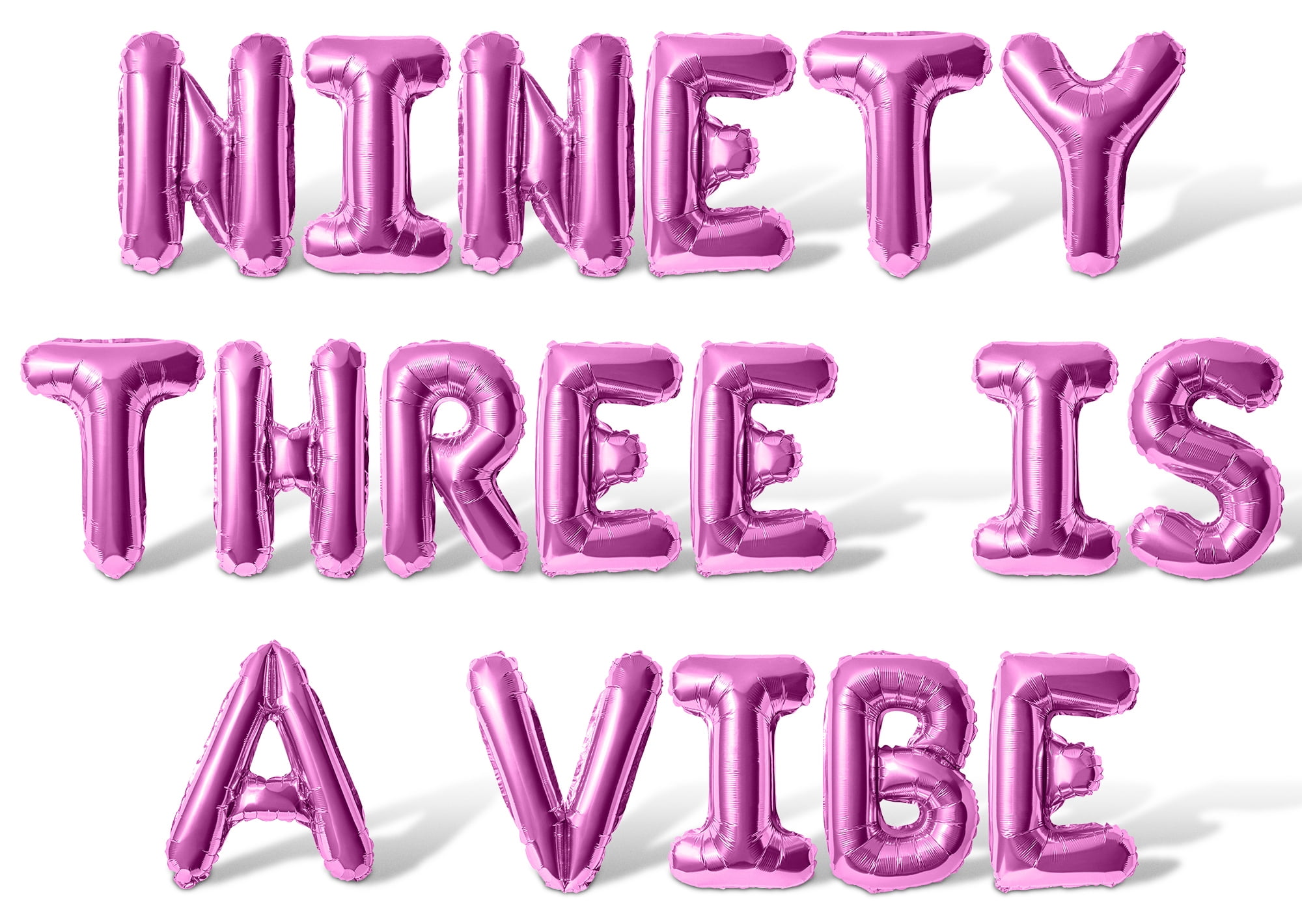 Letter Balloons - NINETY THREE IS A VIBE 16" Inch Alphabet Letters Foil ...