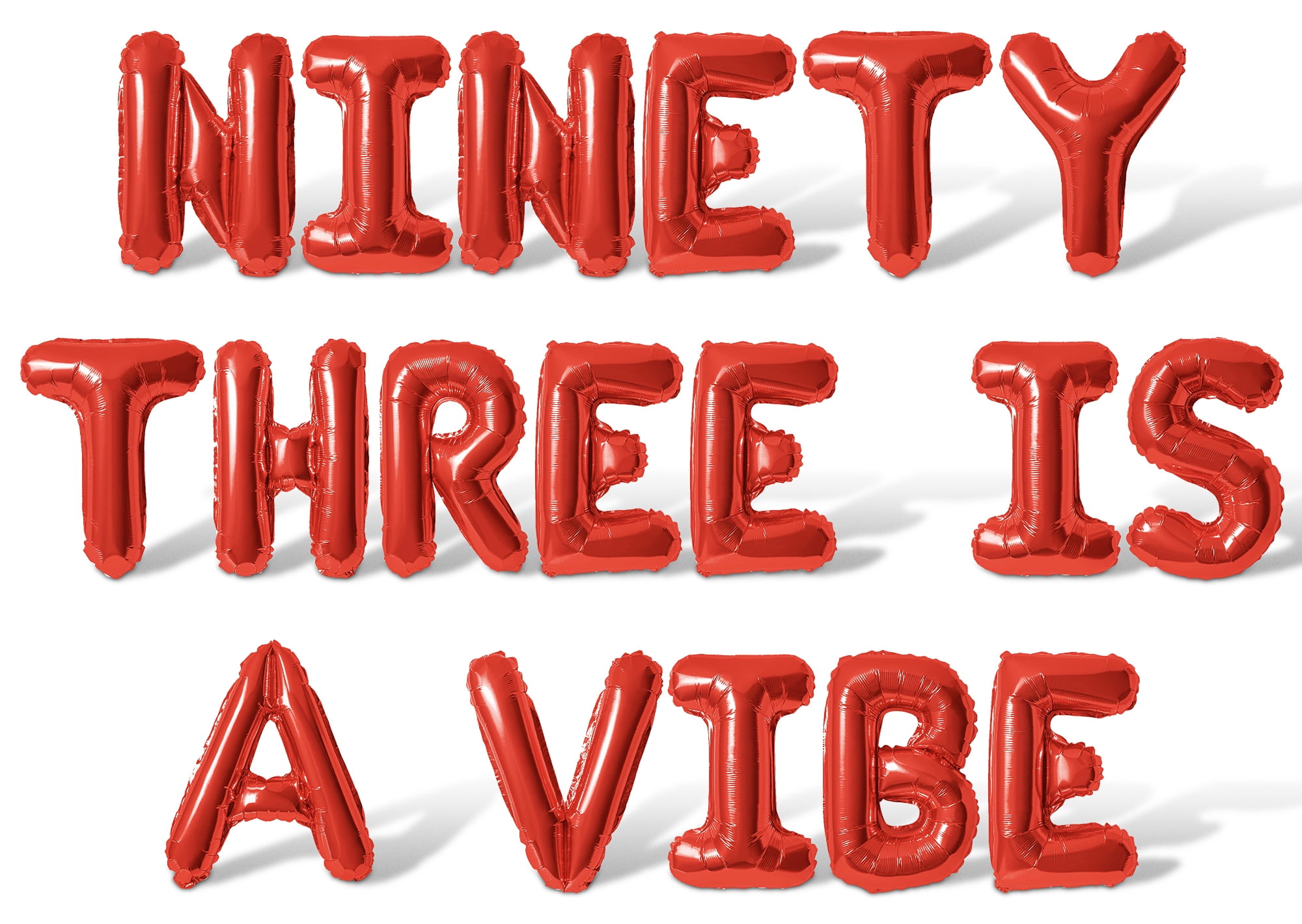 Letter Balloons - NINETY THREE IS A VIBE 16" Inch Alphabet Letters Foil ...