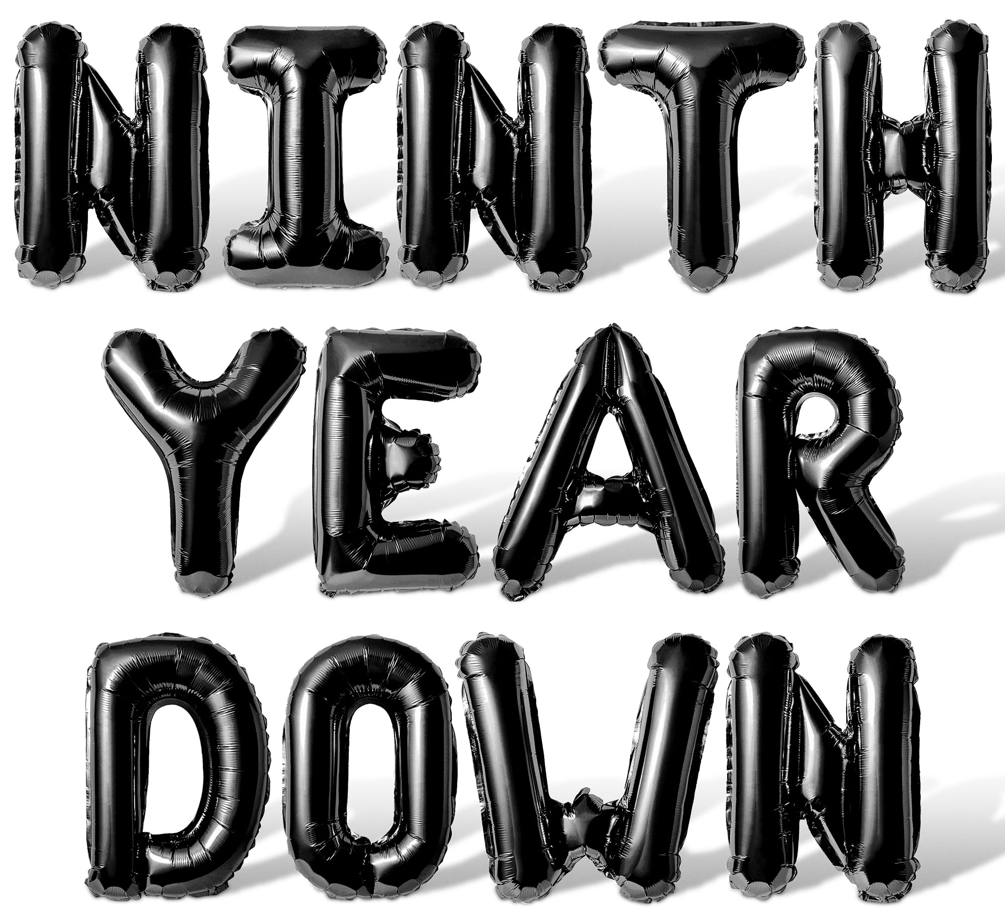 Letter Balloons - NINTH YEAR DOWN 16" Inch Alphabet Letters Foil Mylar ...
