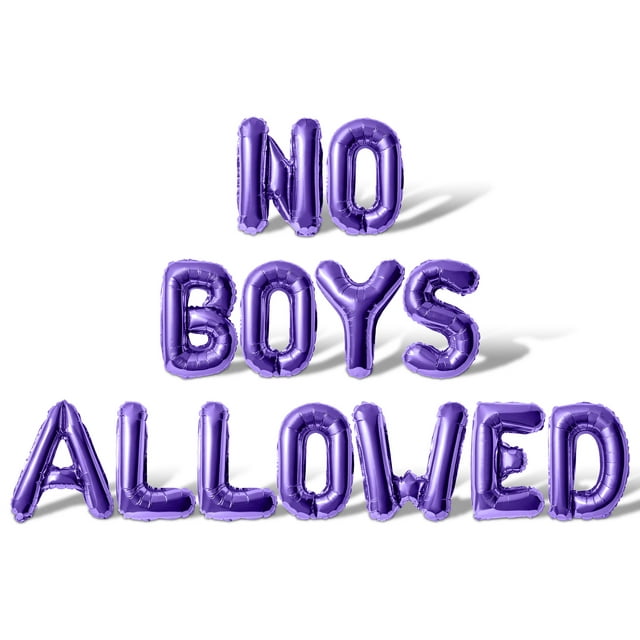 Letter Balloons - NO BOYS ALLOWED 16" Inch Alphabet Letters Foil Mylar ...