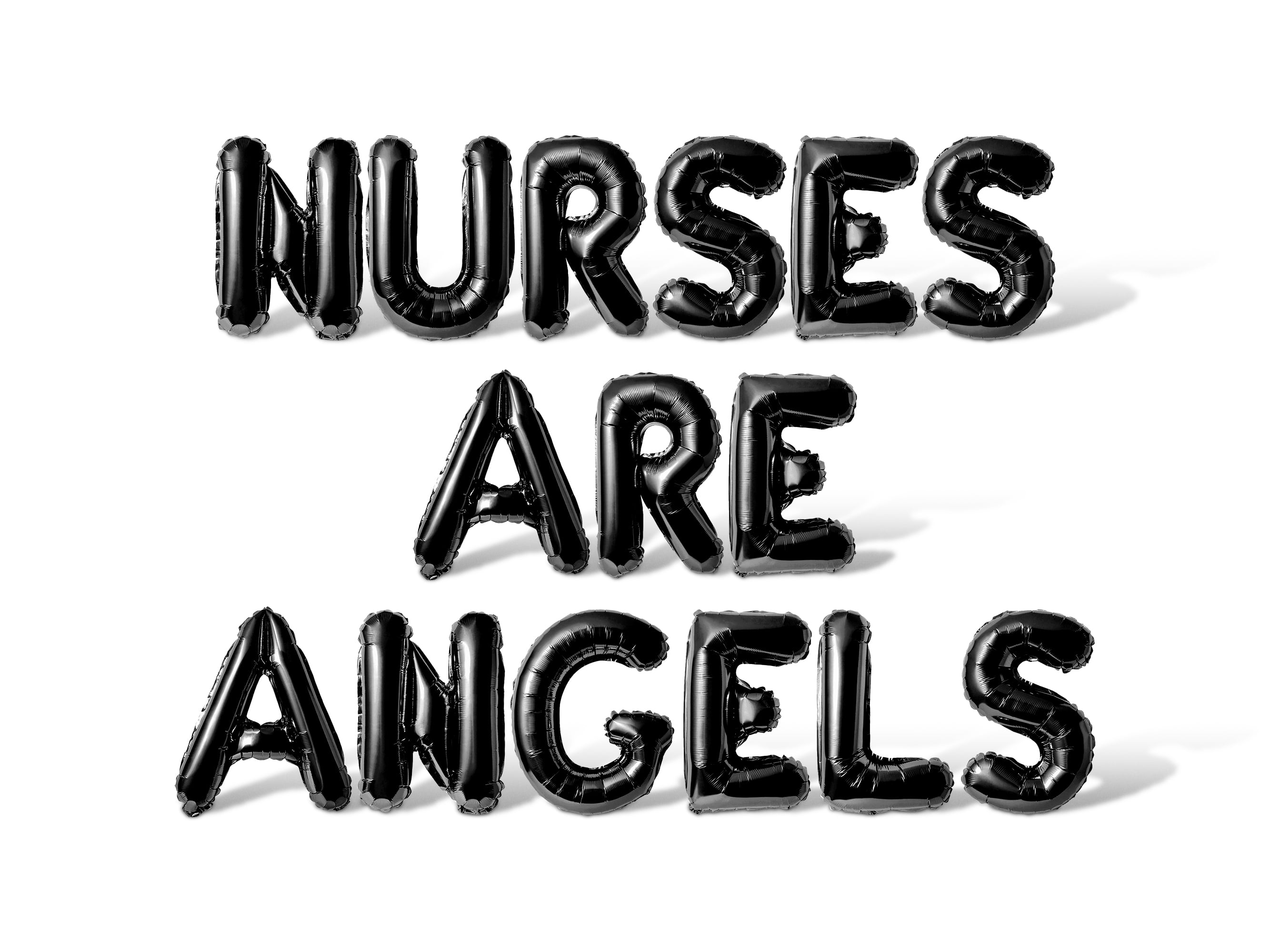 Letter Balloons - NURSES ARE ANGELS 16" Inch Alphabet Letters Foil ...