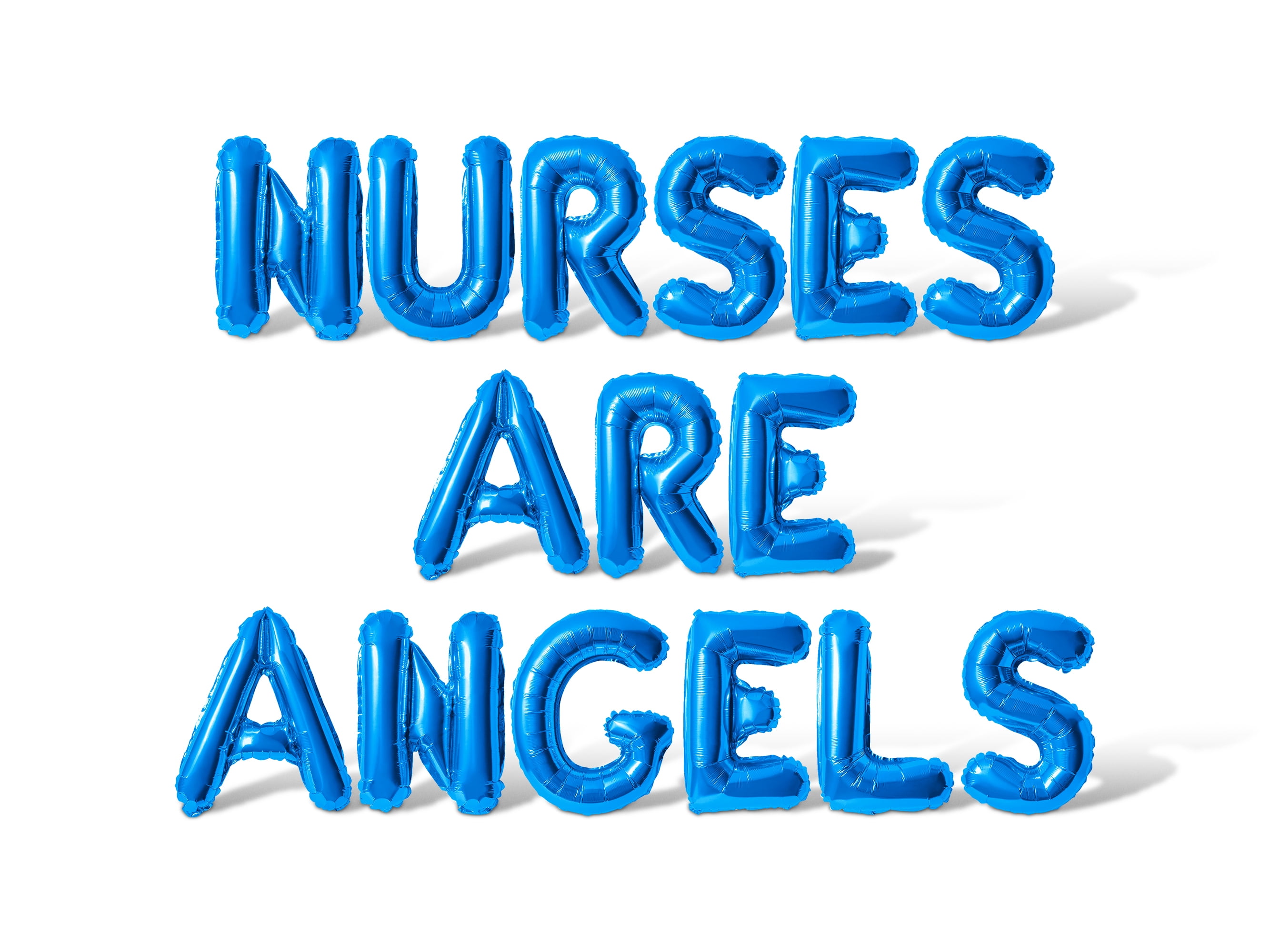Letter Balloons - NURSES ARE ANGELS 16" Inch Alphabet Letters Foil ...