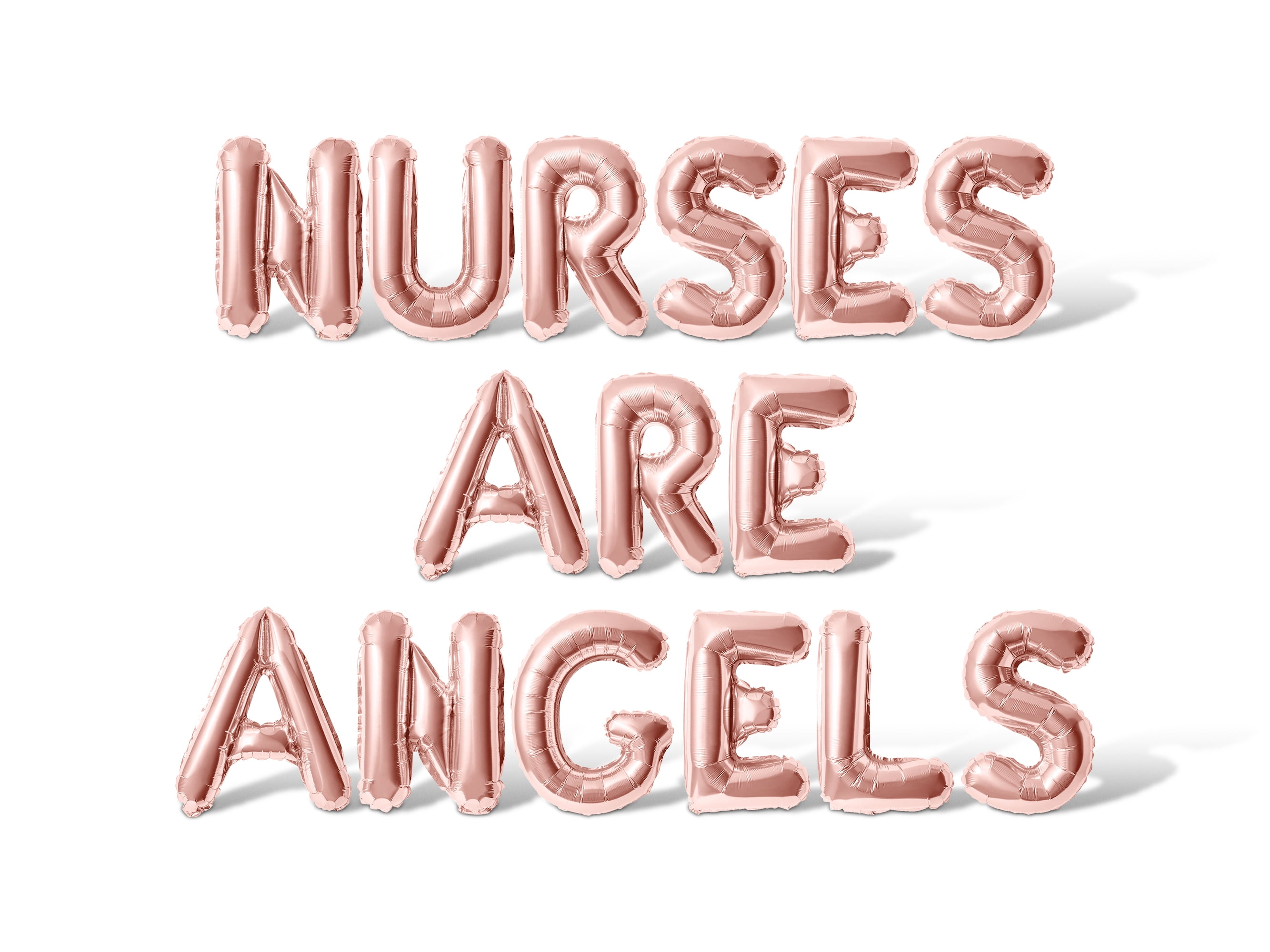 Letter Balloons - NURSES ARE ANGELS 16" Inch Alphabet Letters Foil ...