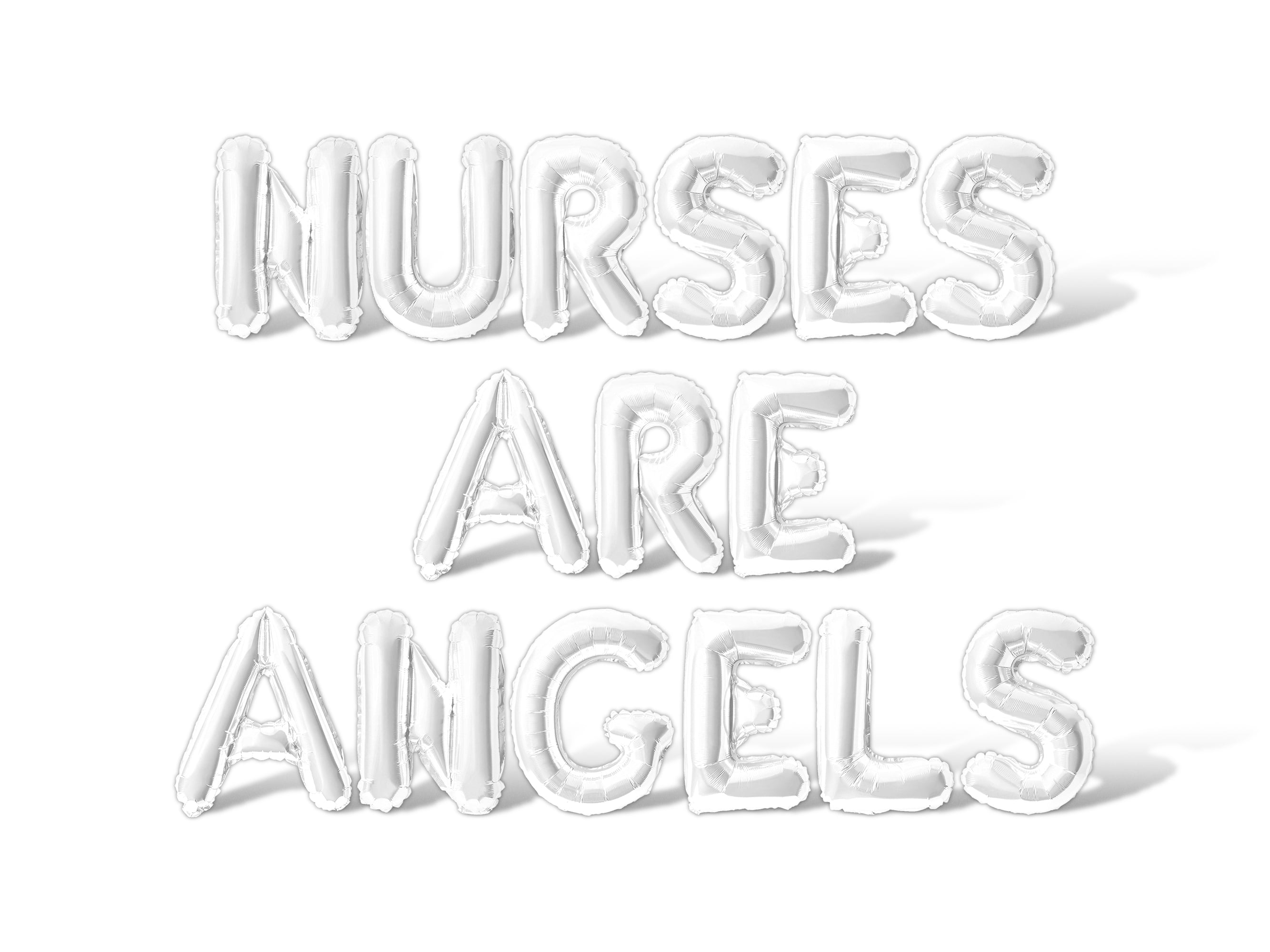 Letter Balloons - NURSES ARE ANGELS 16" Inch Alphabet Letters Foil ...