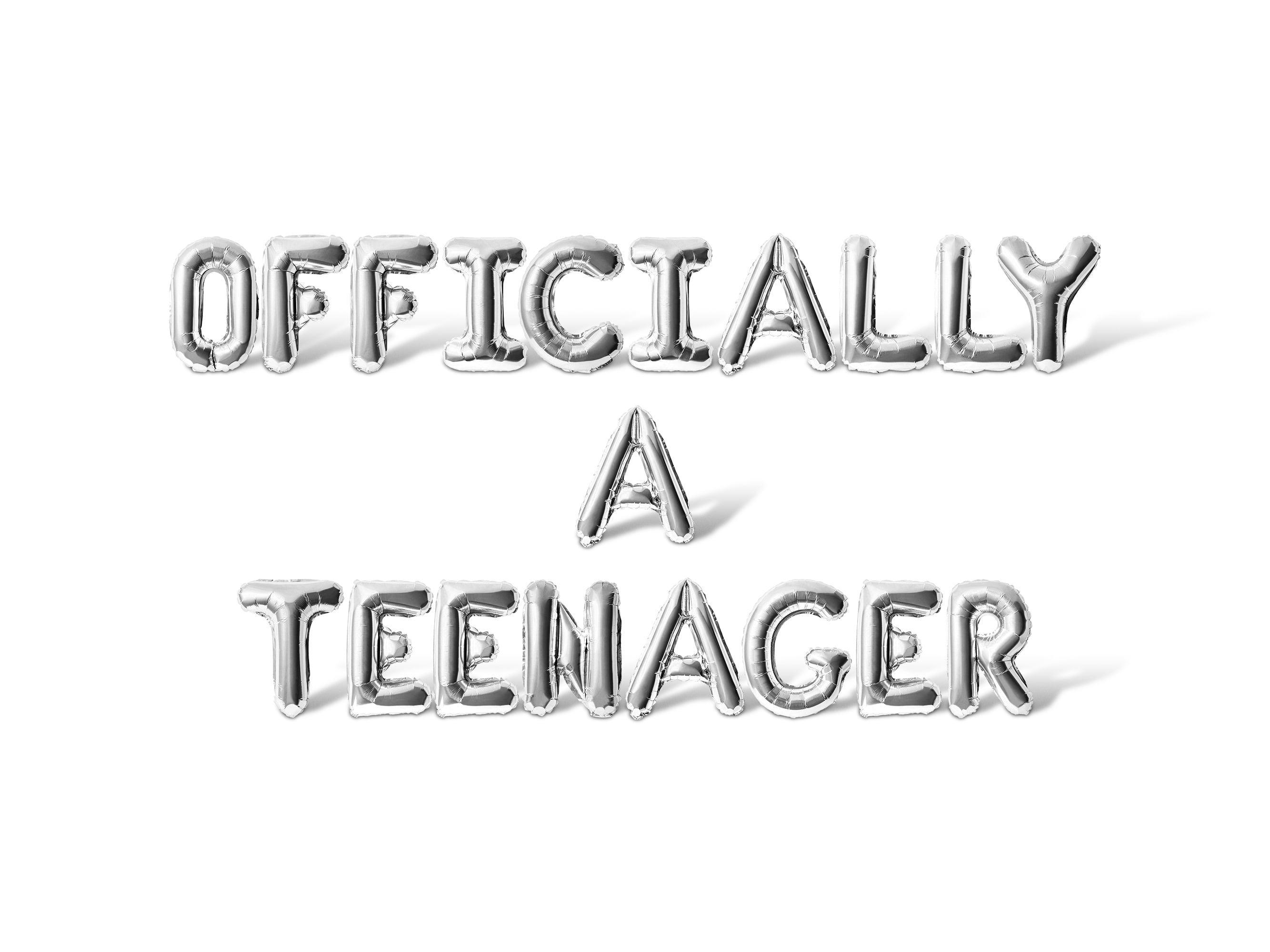Letter Balloons - OFFICIALLY A TEENAGER 16" Inch Alphabet Letters Foil ...