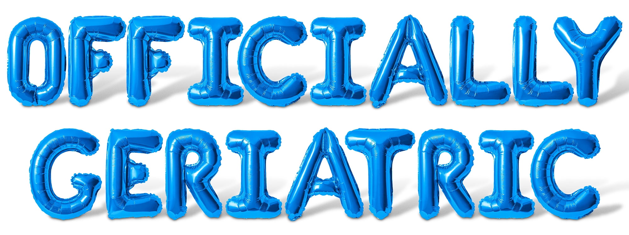 Letter Balloons - OFFICIALLY GERIATRIC 16" Inch Alphabet Letters Foil ...