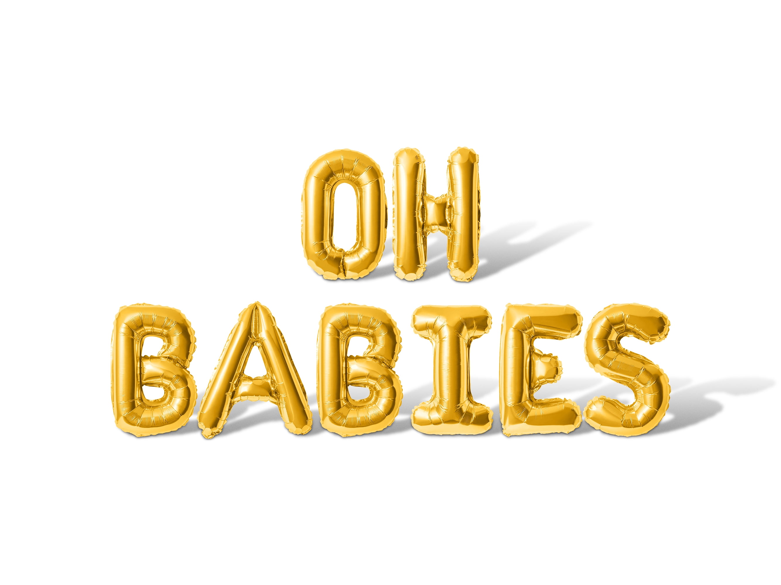 Letter Balloons - OH BABIES 16" Inch Alphabet Letters Foil Mylar ...