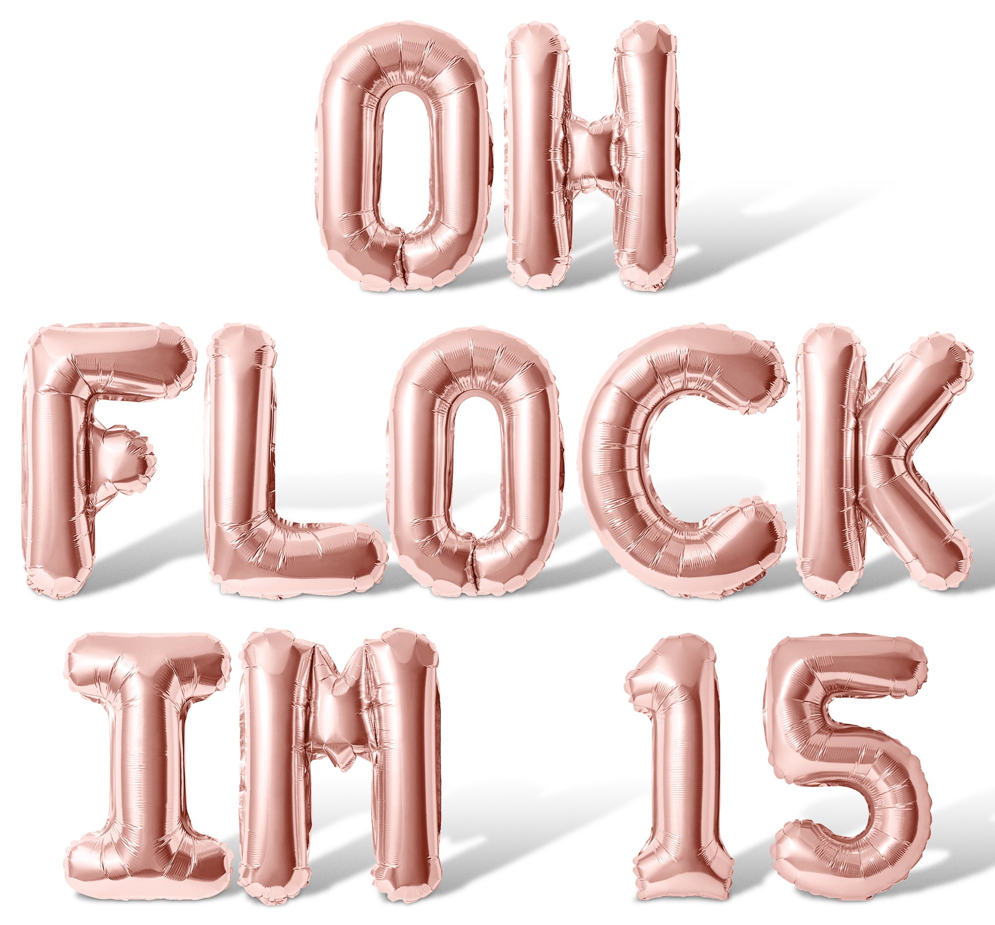 Letter Balloons - OH FLOCK IM 15 16" Inch Alphabet Letters Foil Mylar ...