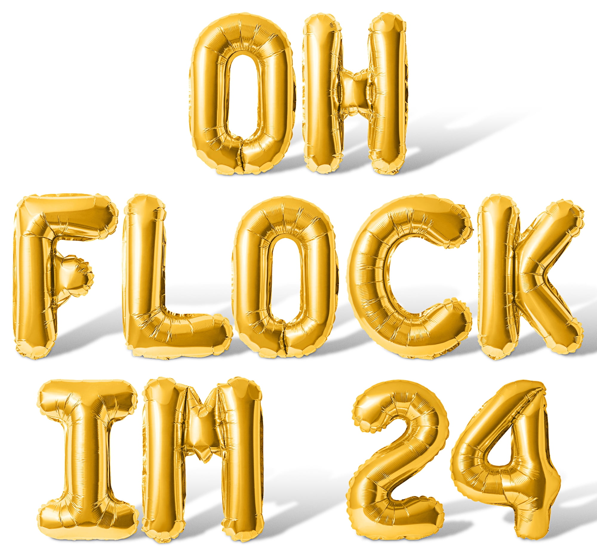 Letter Balloons - OH FLOCK IM 24 16" Inch Alphabet Letters Foil Mylar ...