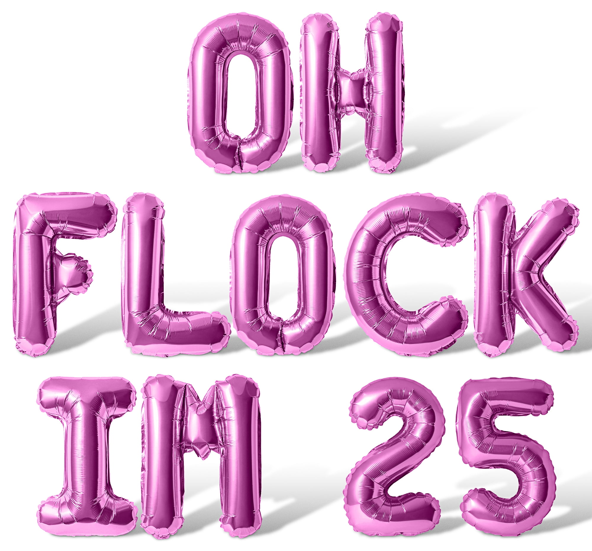 Letter Balloons - OH FLOCK IM 25 16" Inch Alphabet Letters Foil Mylar ...