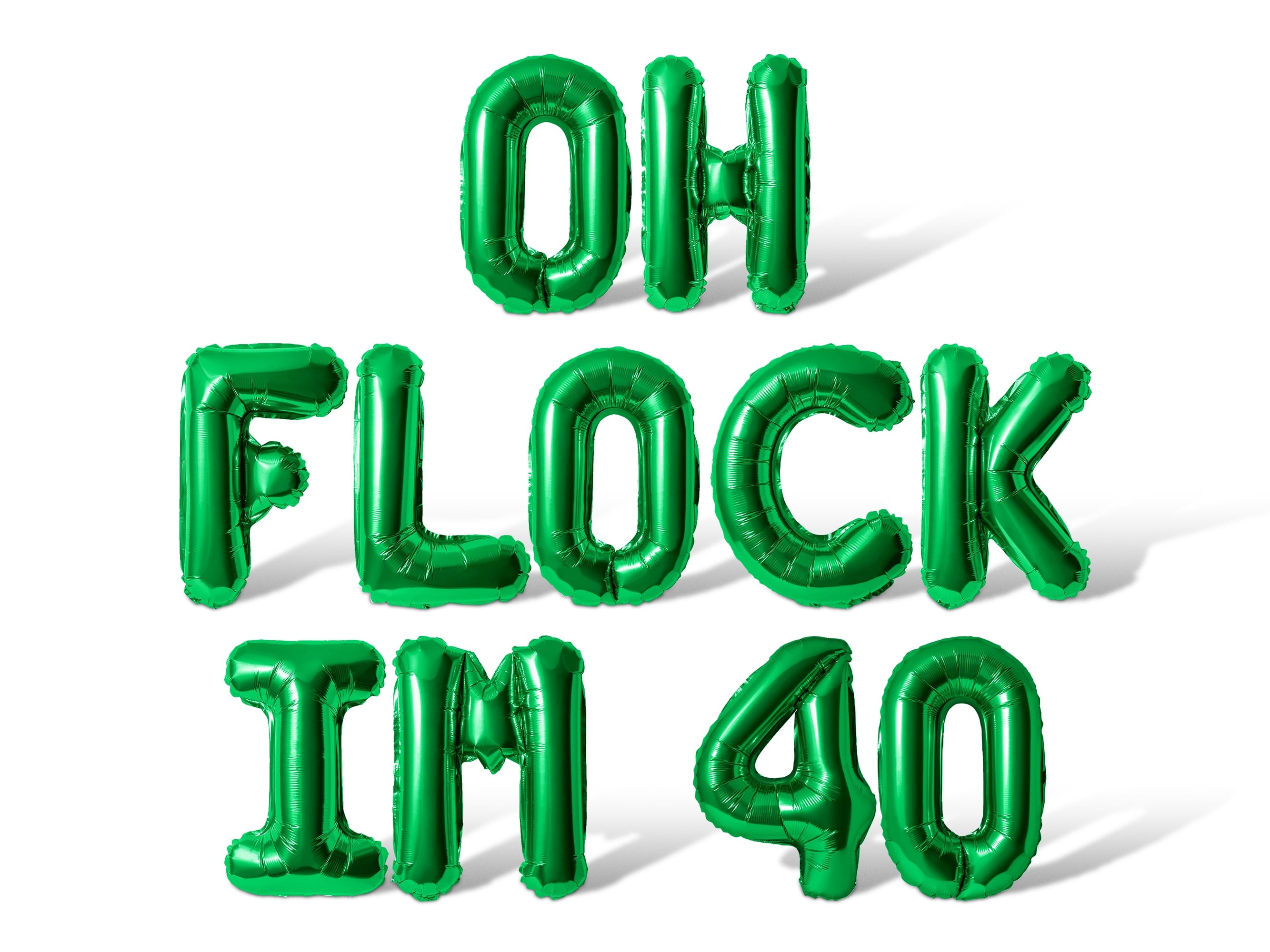 Letter Balloons - OH FLOCK IM 40 16" Inch Alphabet Letters Foil Mylar ...