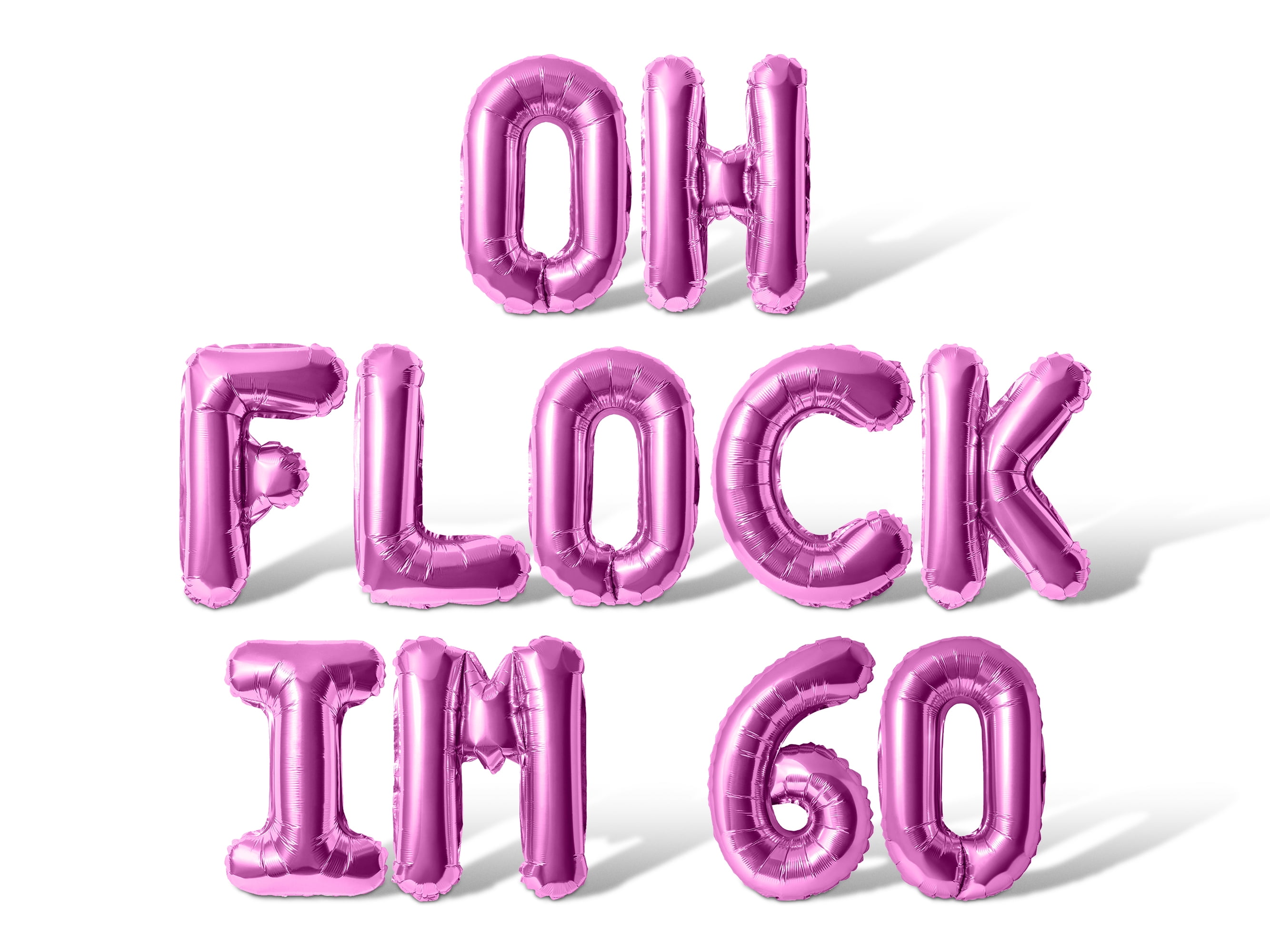 Letter Balloons - OH FLOCK IM 60 16" Inch Alphabet Letters Foil Mylar ...