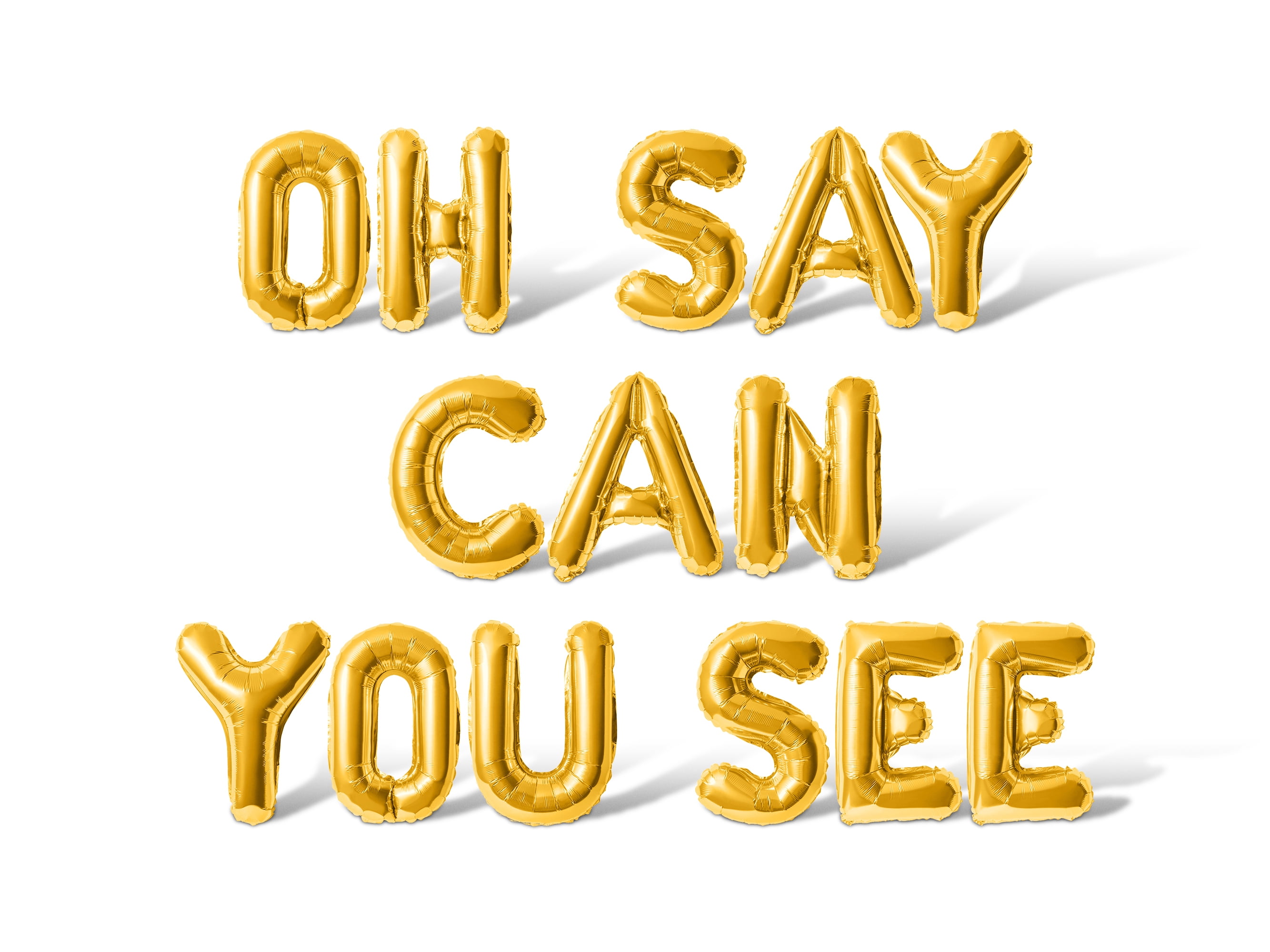 Letter Balloons - OH SAY CAN YOU SEE 16" Inch Alphabet Letters Foil ...