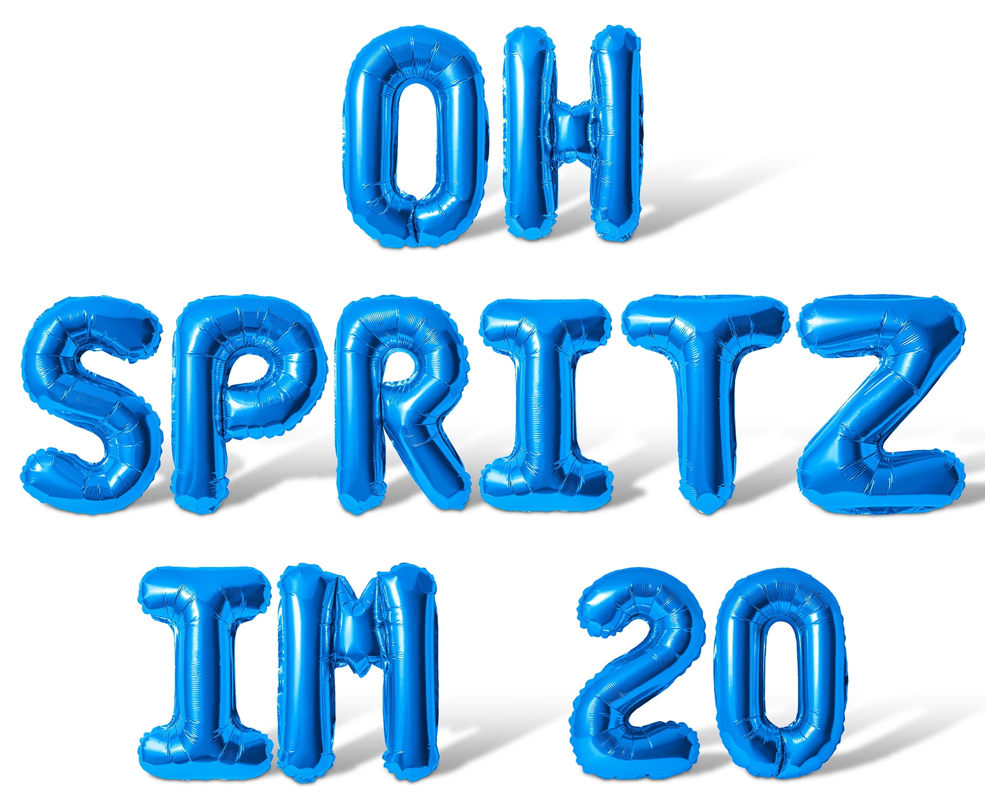 Letter Balloons - OH SPRITZ IM 20 16" Inch Alphabet Letters Foil Mylar ...
