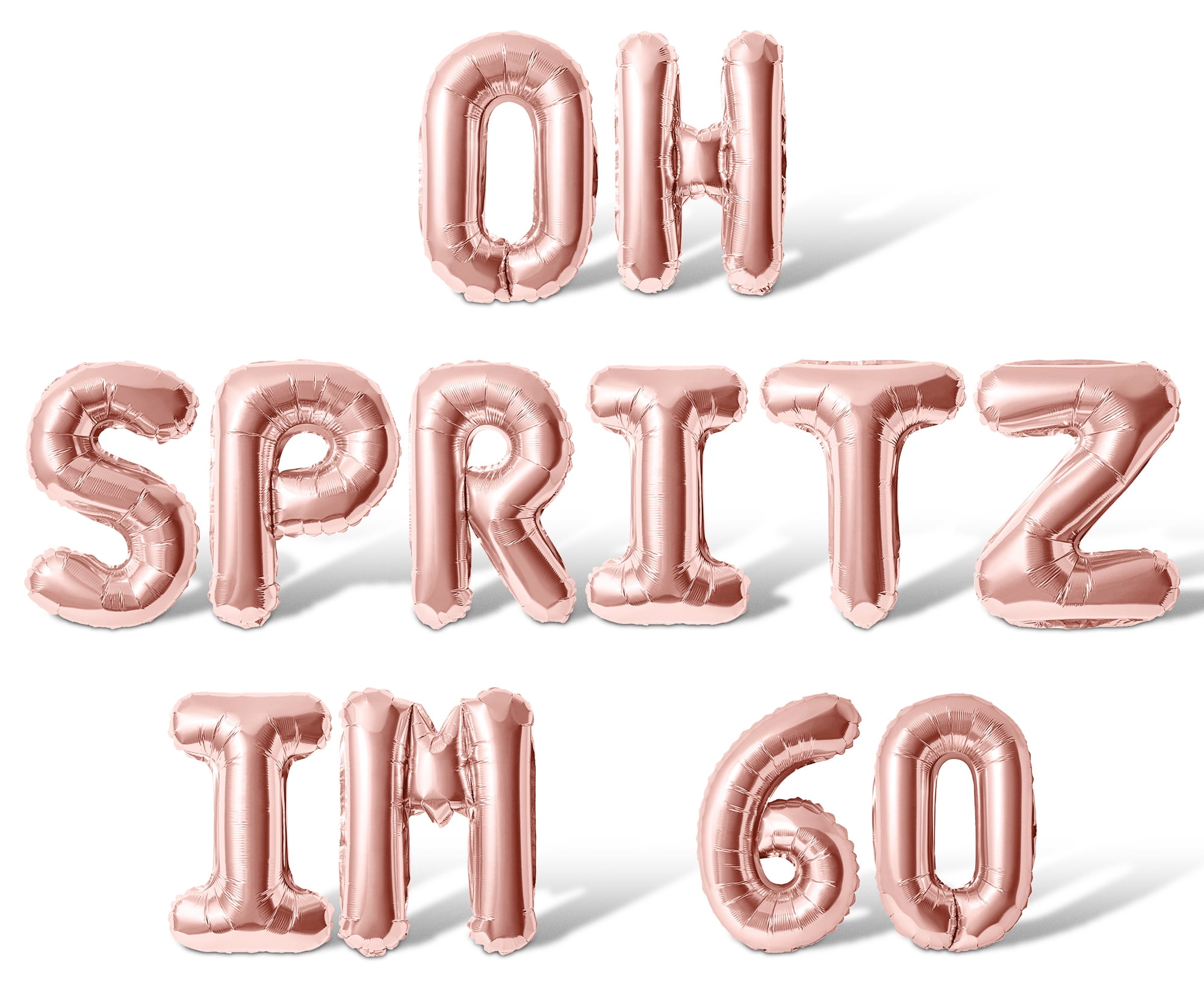 Letter Balloons - OH SPRITZ IM 60 16" Inch Alphabet Letters Foil Mylar ...