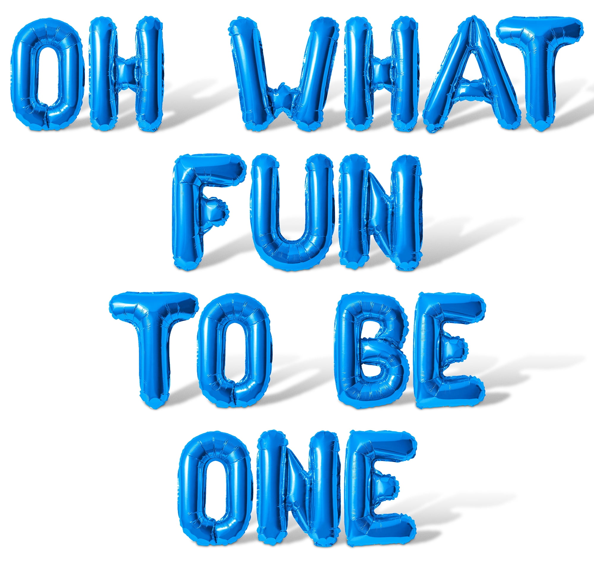 Letter Balloons - OH WHAT FUN TO BE ONE 16" Inch Alphabet Letters Foil ...