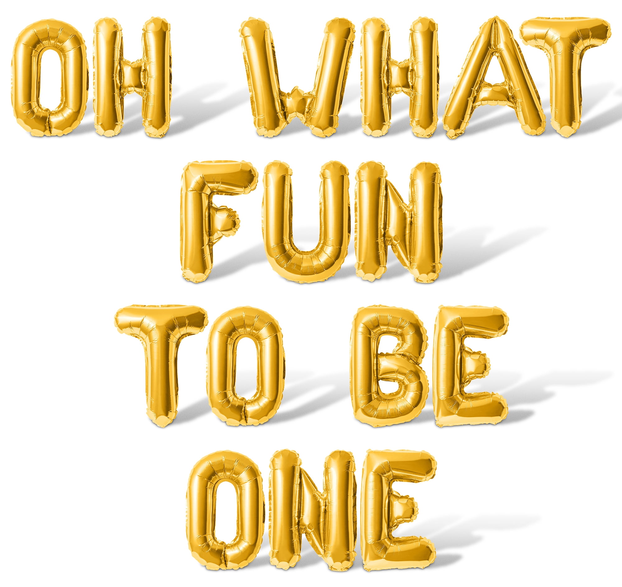 Letter Balloons - OH WHAT FUN TO BE ONE 16" Inch Alphabet Letters Foil ...