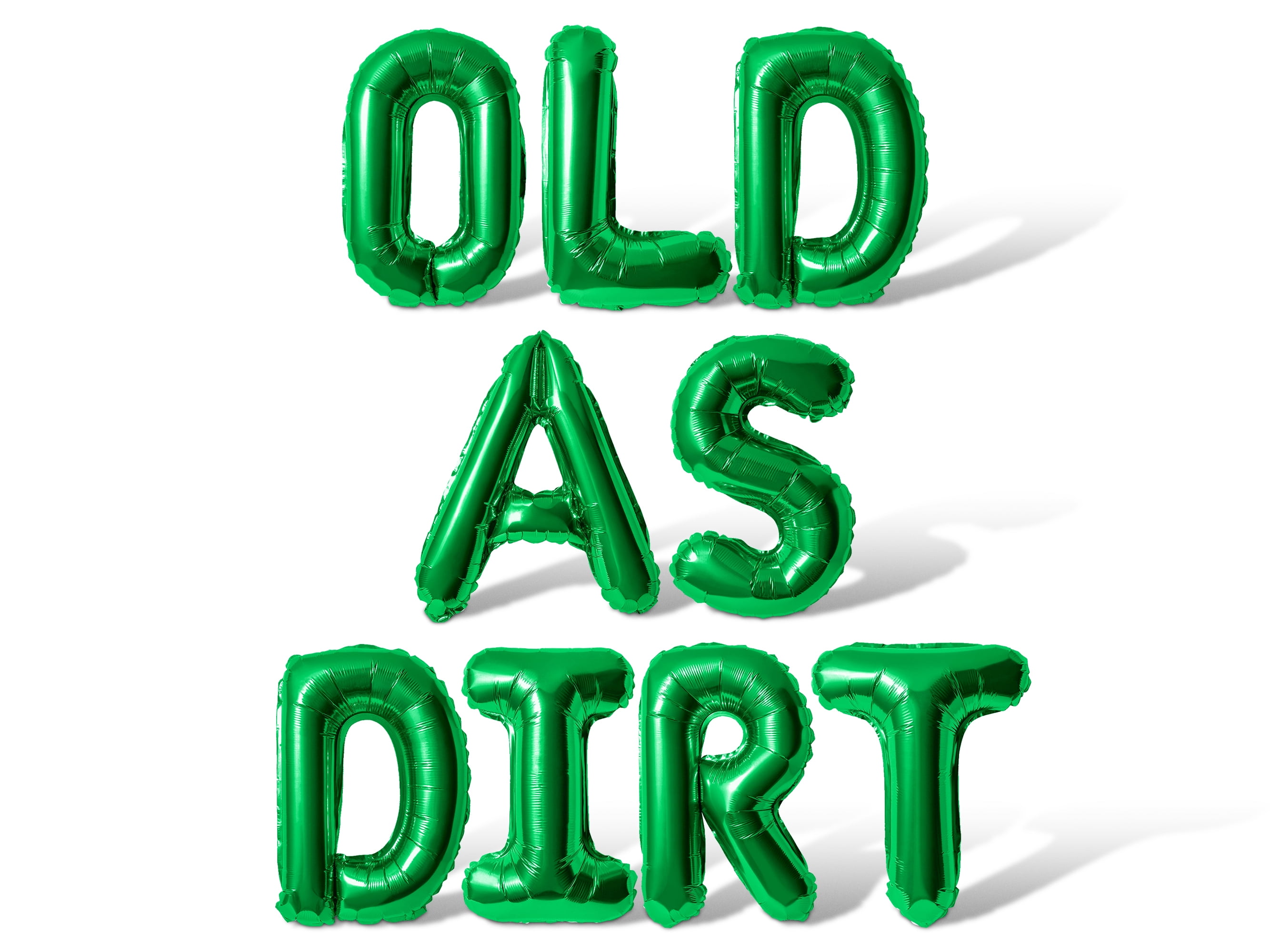 Letter Balloons - OLD AS DIRT 16" Inch Alphabet Letters Foil Mylar ...