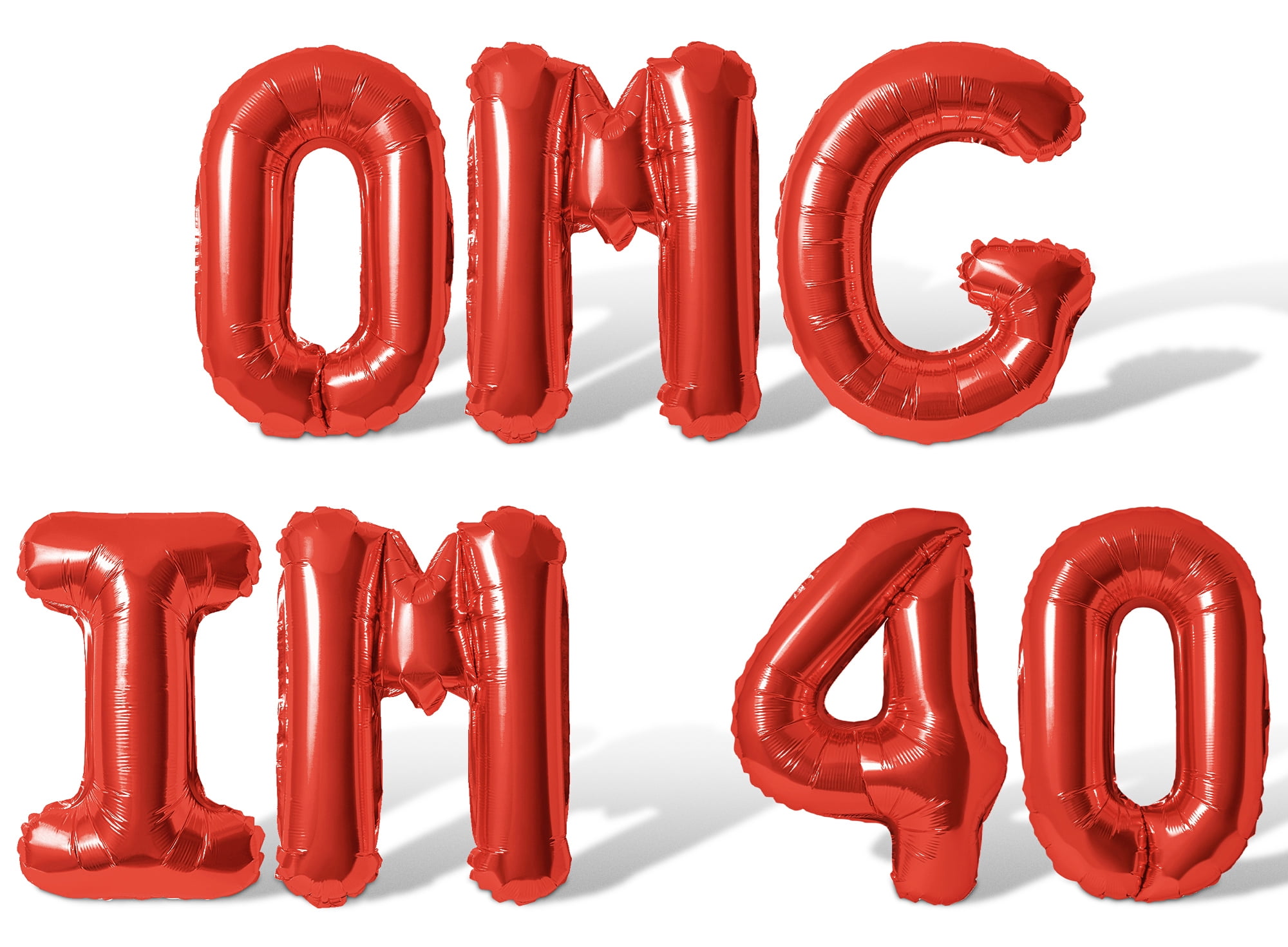 Letter Balloons - OMG IM 40 16" Inch Alphabet Letters Foil Mylar ...