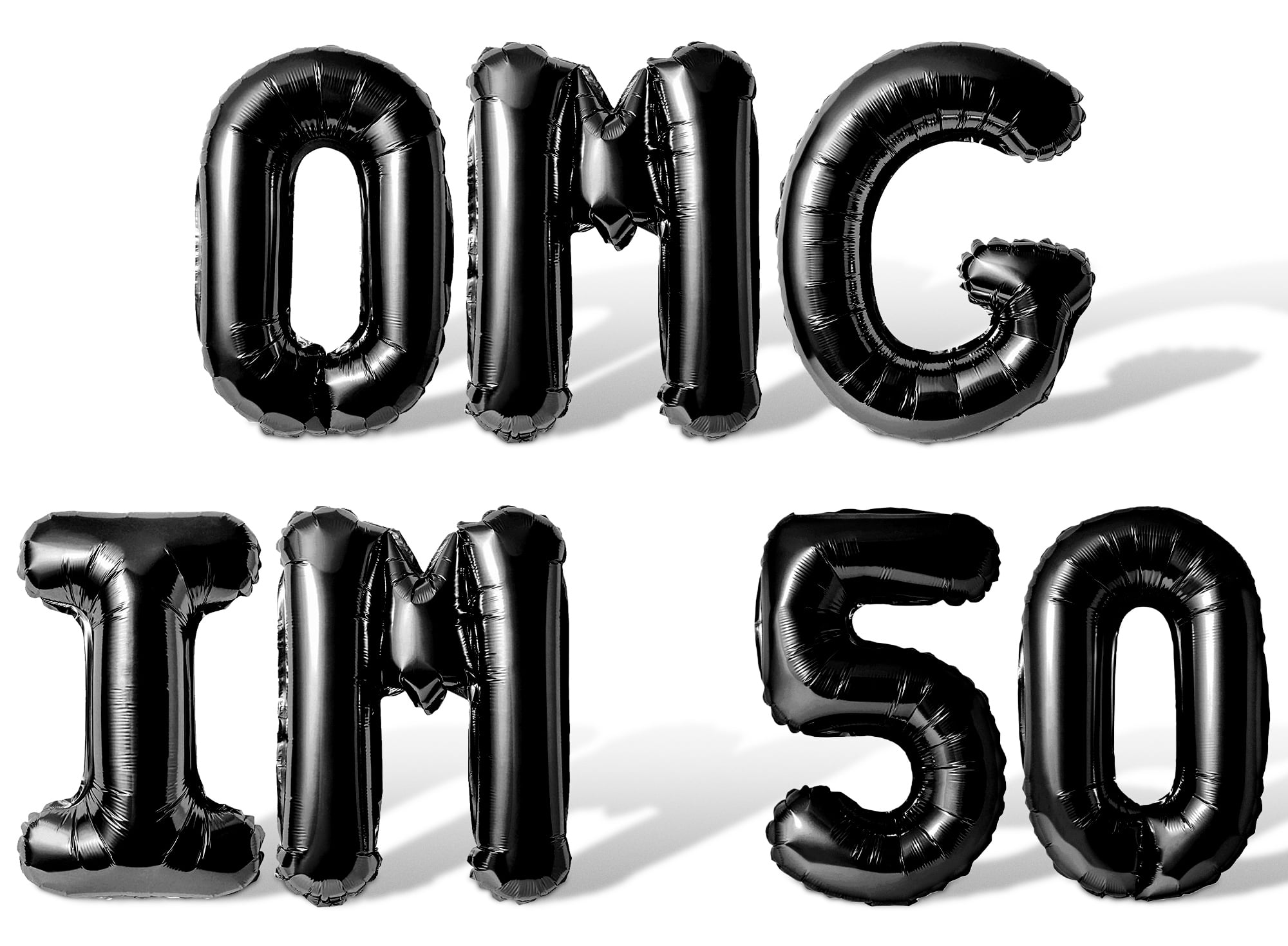 Letter Balloons - OMG IM 50 16" Inch Alphabet Letters Foil Mylar ...
