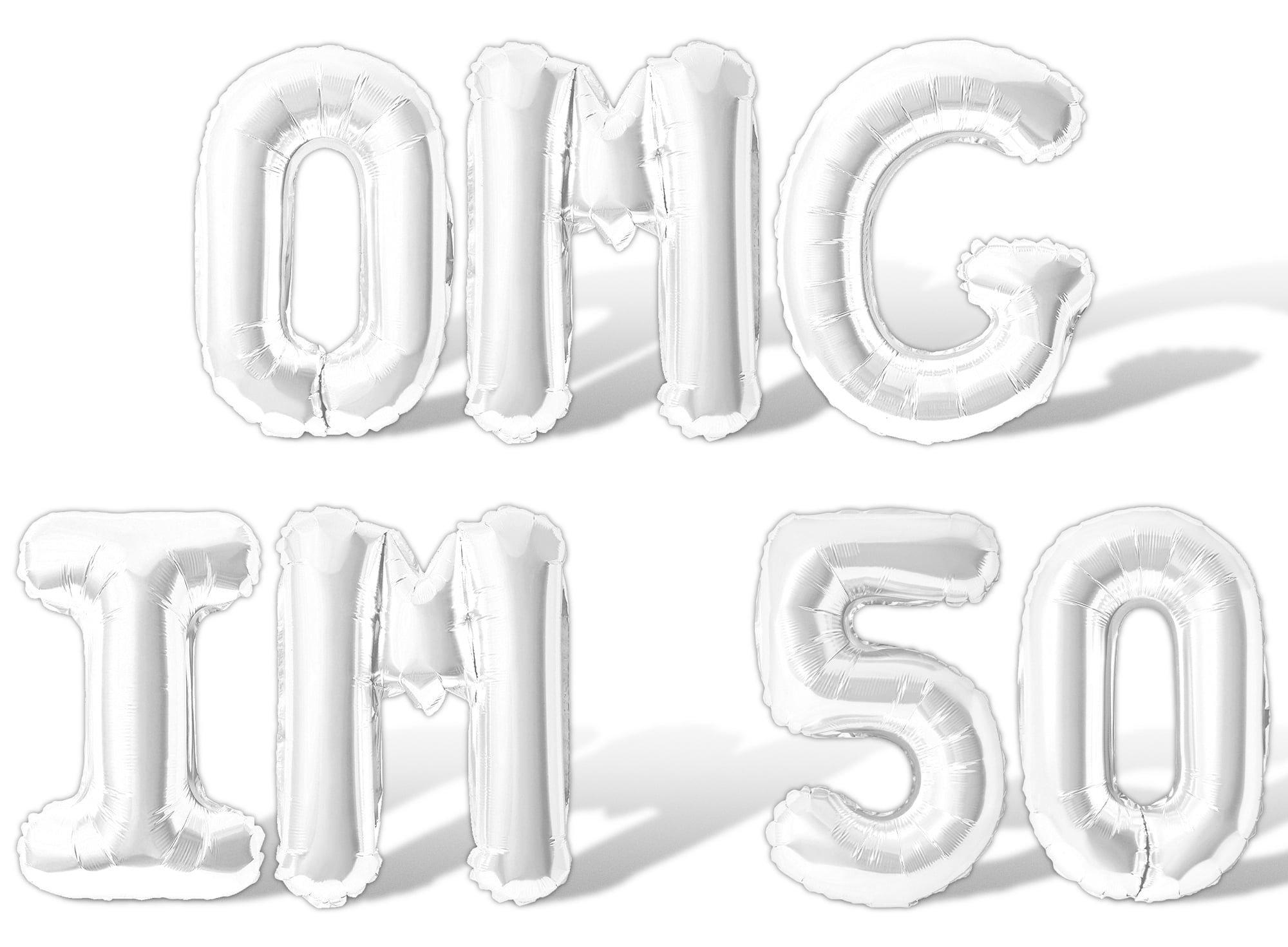 Letter Balloons - OMG IM 50 16" Inch Alphabet Letters Foil Mylar ...