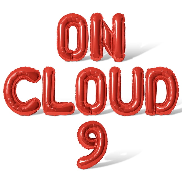 Letter Balloons - ON CLOUD 9 16" Inch Alphabet Letters Foil Mylar ...