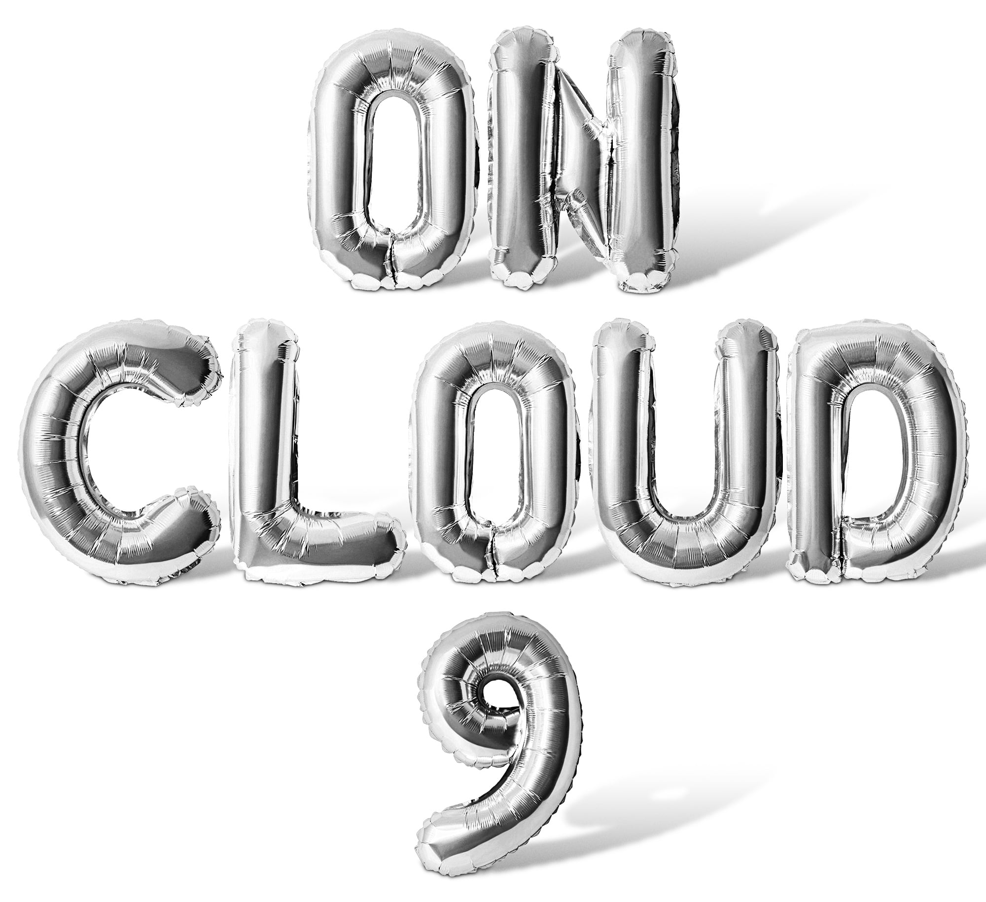 Letter Balloons - ON CLOUD 9 16" Inch Alphabet Letters Foil Mylar ...