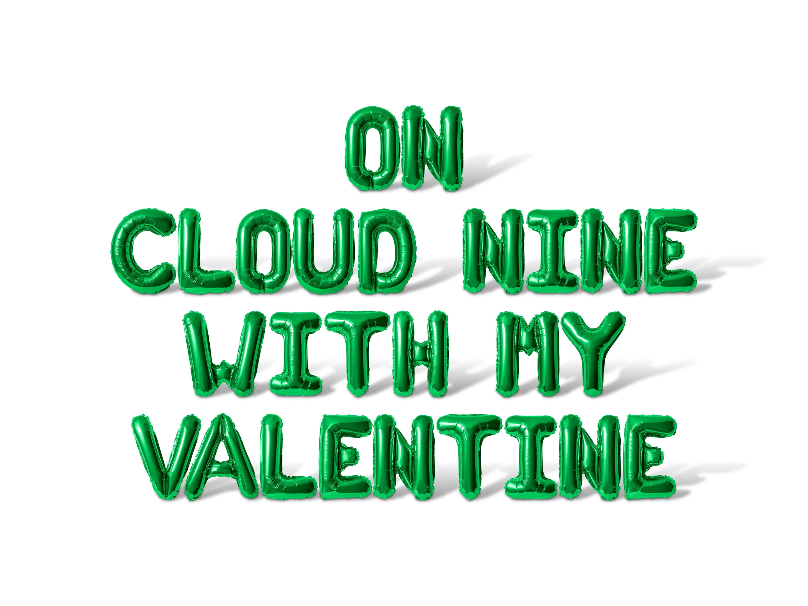 Letter Balloons - ON CLOUD NINE WITH MY VALENTINE 16" Inch Alphabet ...