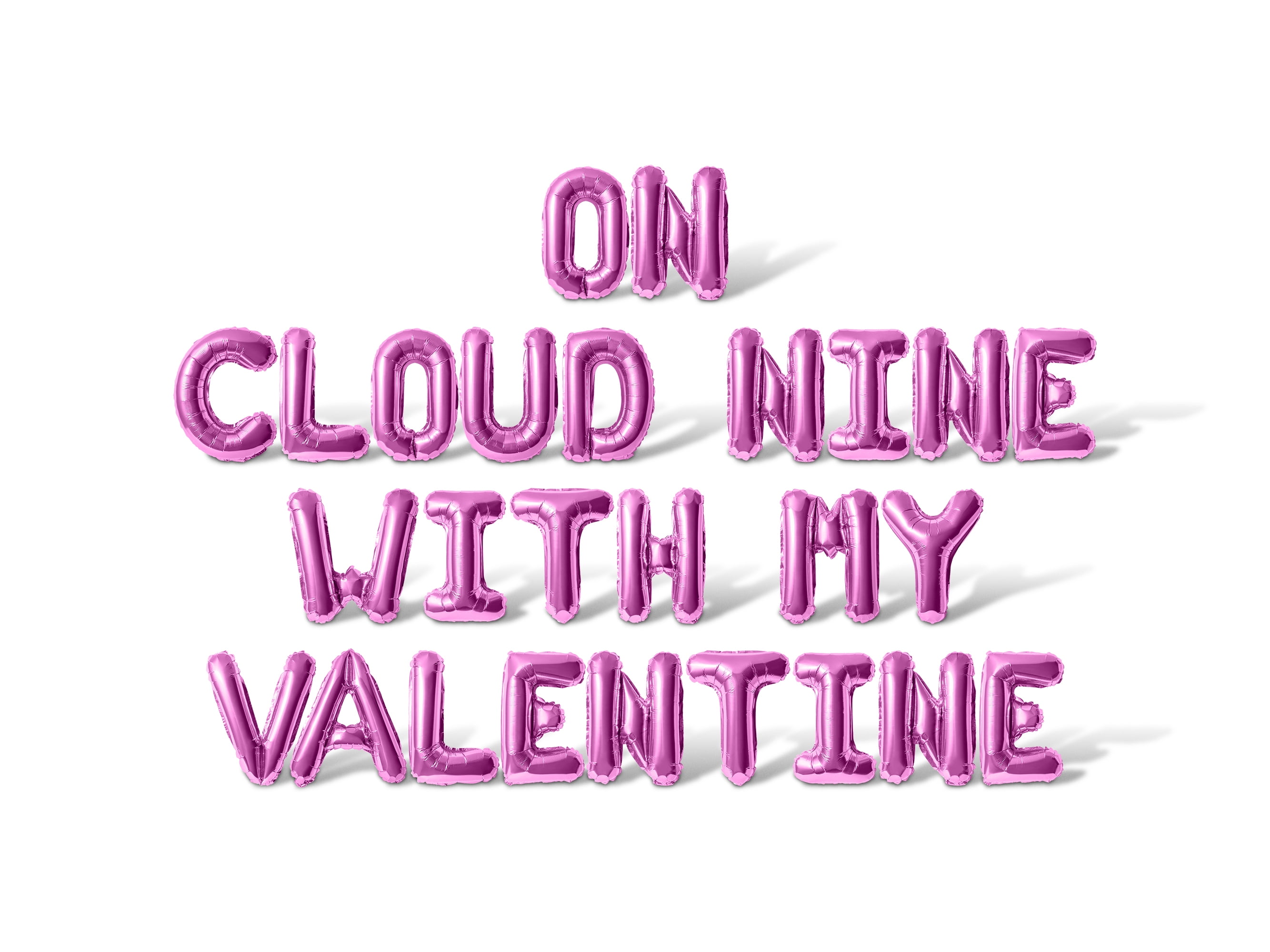Letter Balloons - ON CLOUD NINE WITH MY VALENTINE 16" Inch Alphabet ...