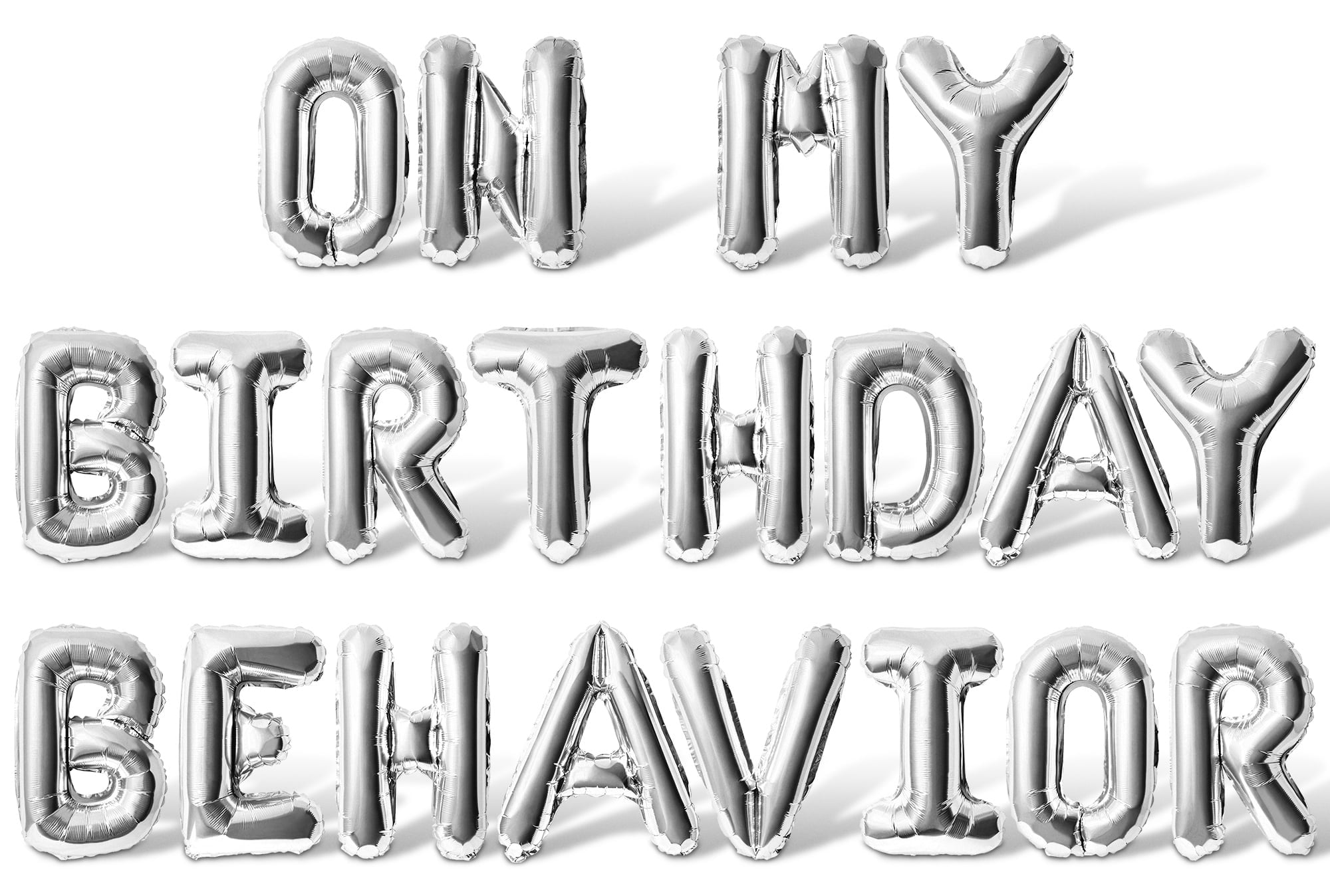 Letter Balloons - ON MY BIRTHDAY BEHAVIOR 16" Inch Alphabet Letters ...