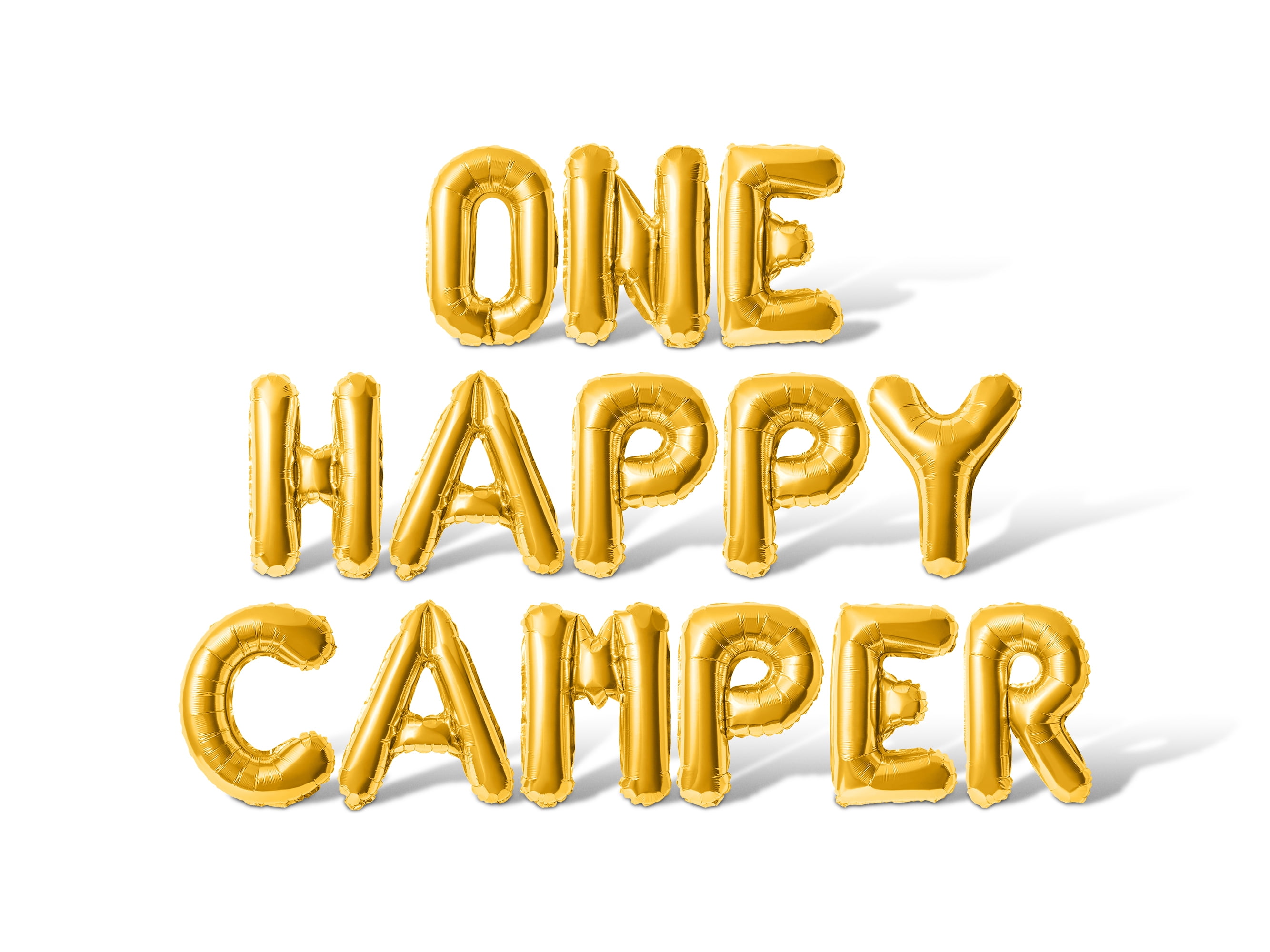 Letter Balloons - ONE HAPPY CAMPER 16" Inch Alphabet Letters Foil Mylar ...
