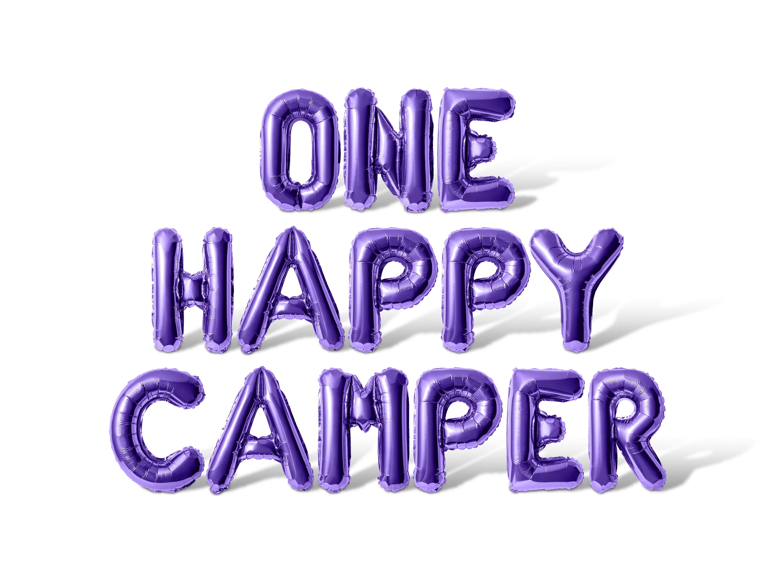 Letter Balloons - ONE HAPPY CAMPER 16" Inch Alphabet Letters Foil Mylar ...