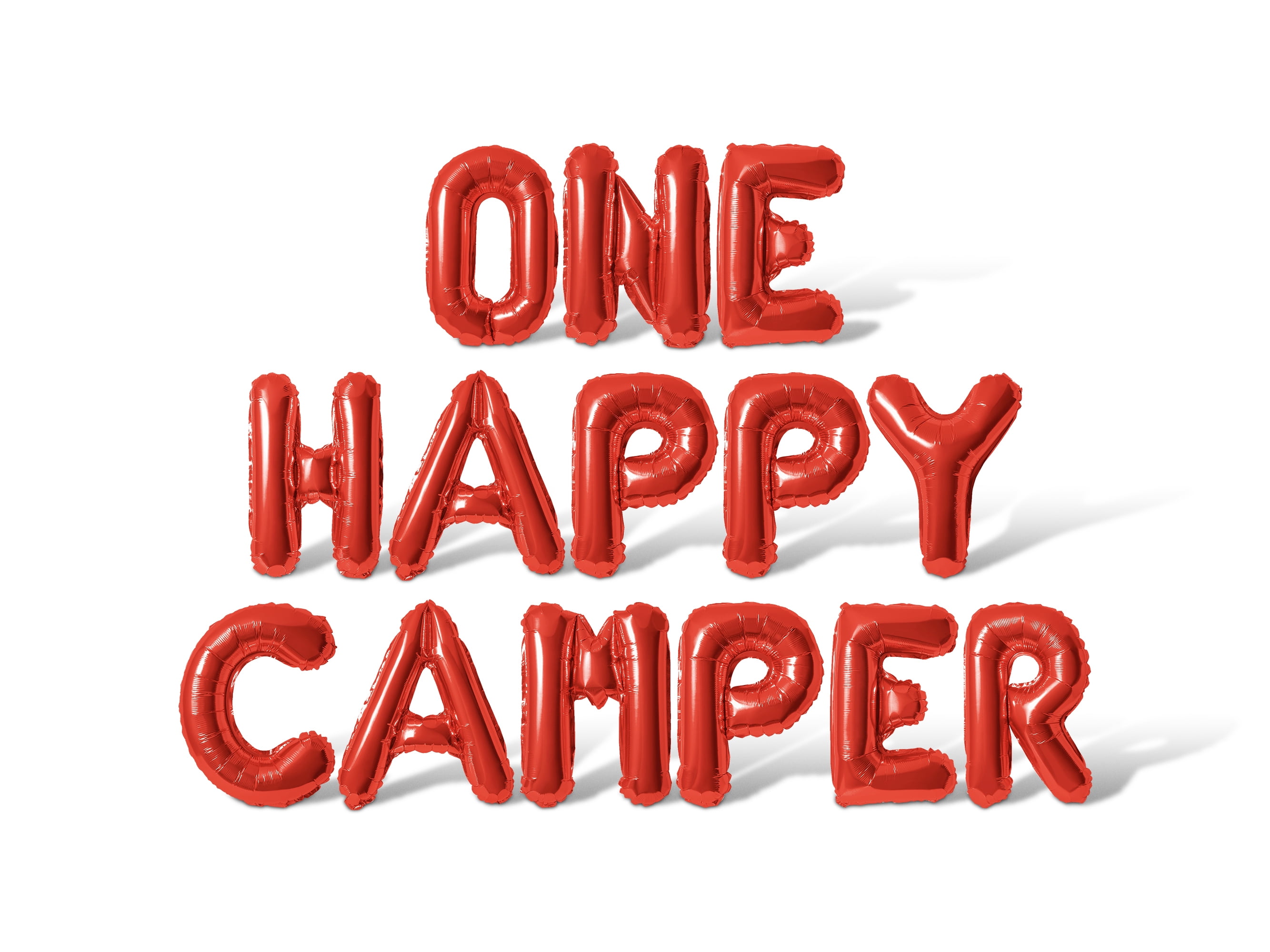 Letter Balloons - ONE HAPPY CAMPER 16" Inch Alphabet Letters Foil Mylar ...