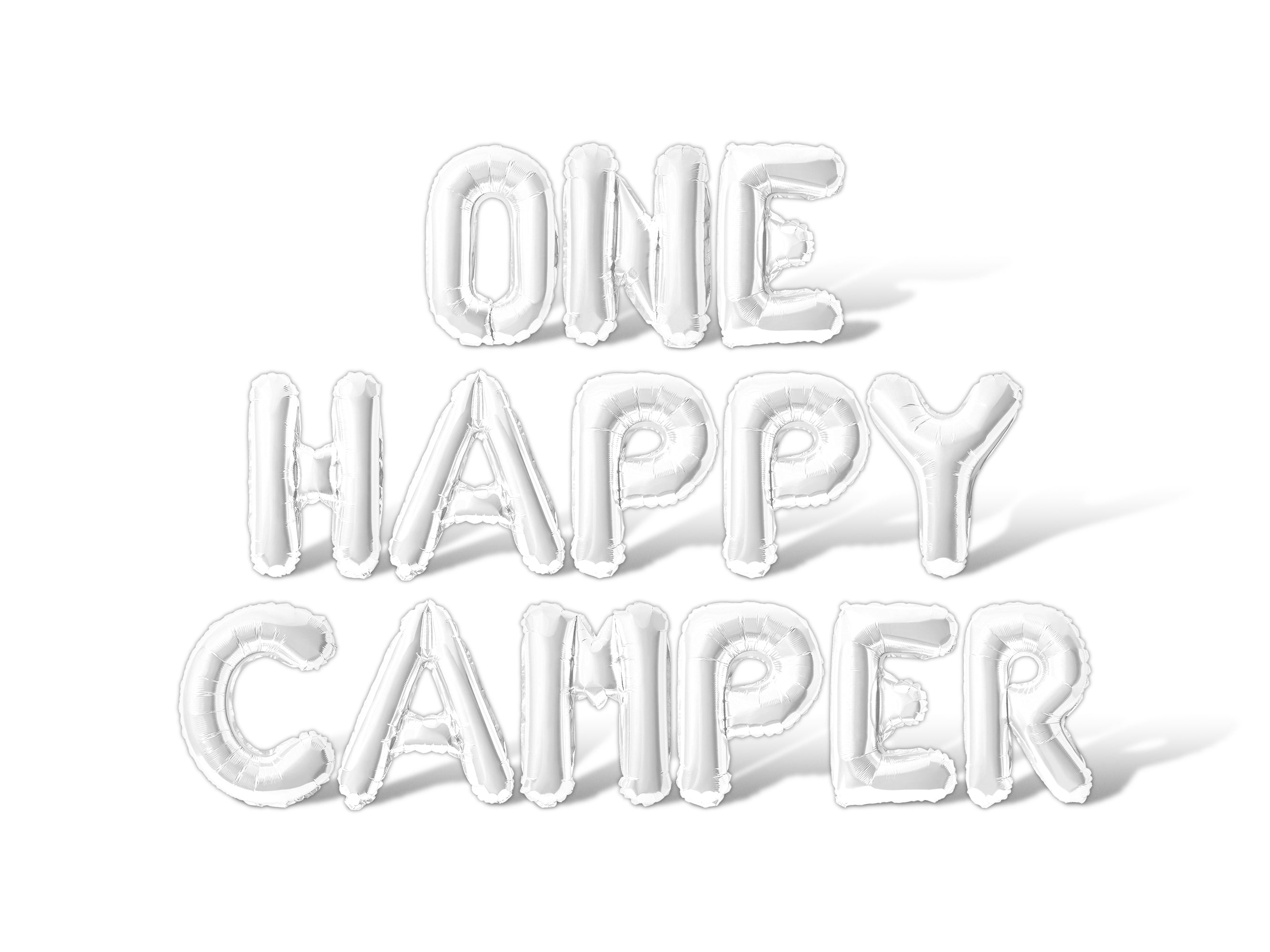 Letter Balloons - ONE HAPPY CAMPER 16" Inch Alphabet Letters Foil Mylar ...