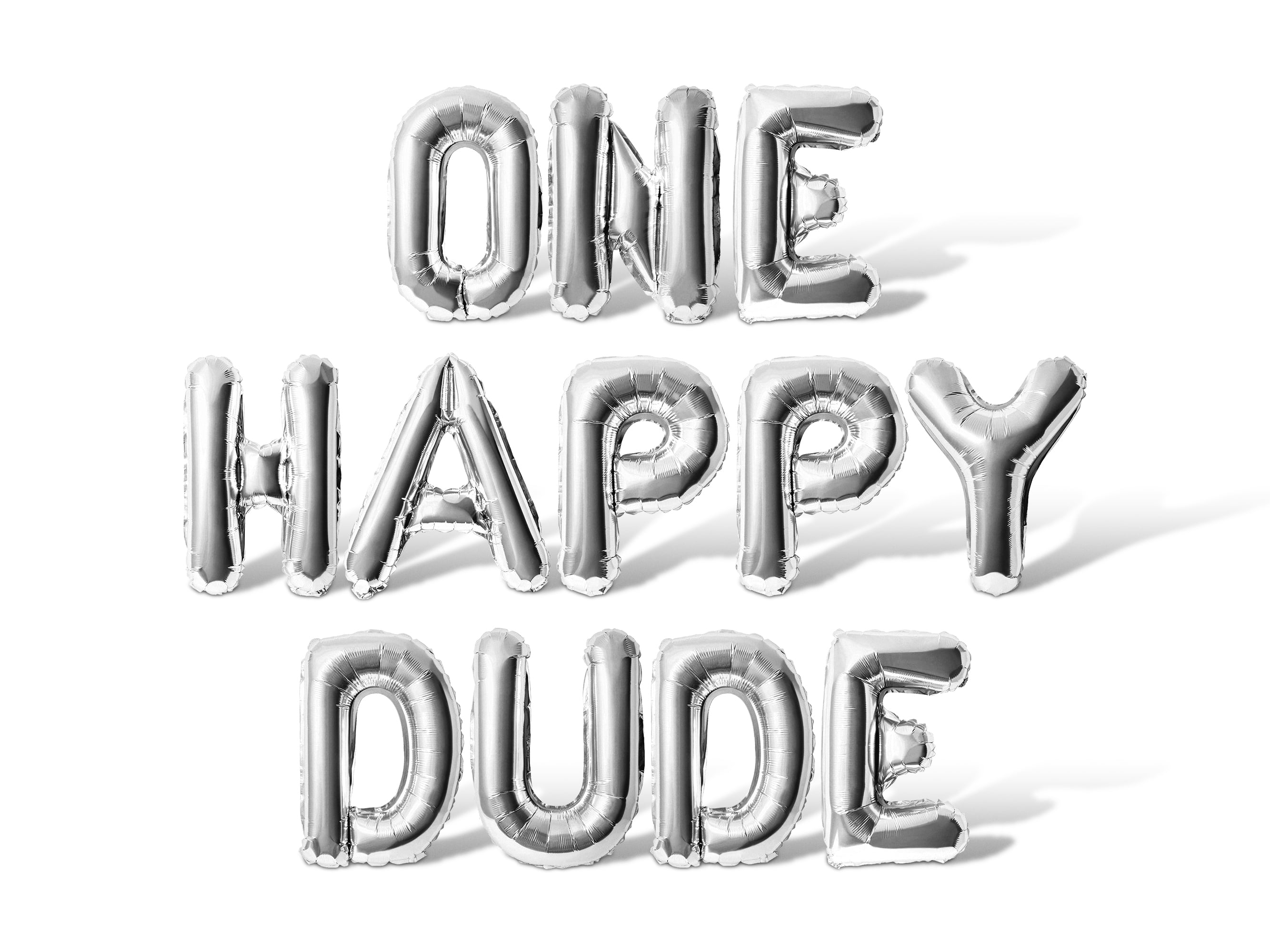 Letter Balloons - ONE HAPPY DUDE 16" Inch Alphabet Letters Foil Mylar ...
