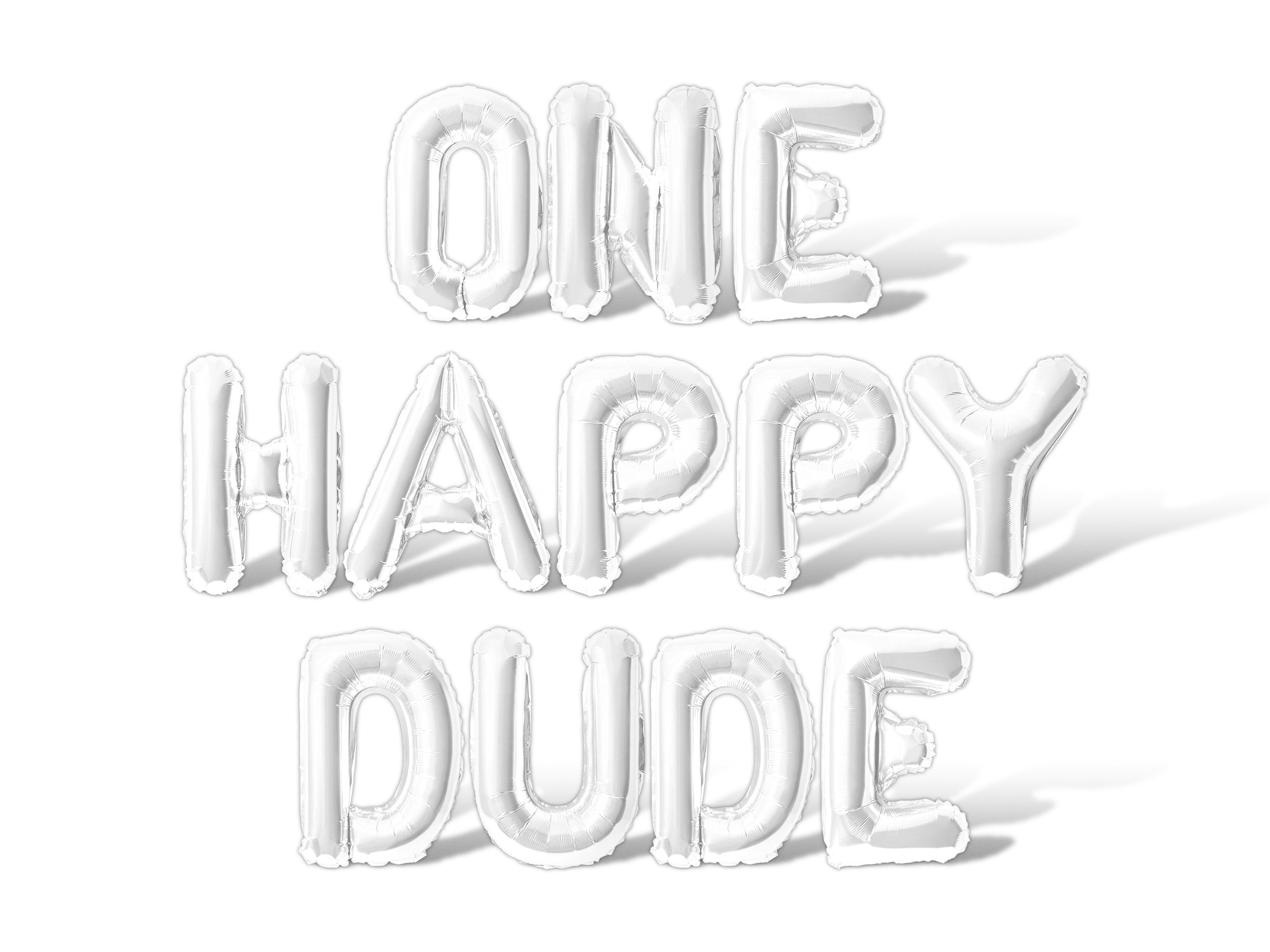 Letter Balloons - ONE HAPPY DUDE 16" Inch Alphabet Letters Foil Mylar ...