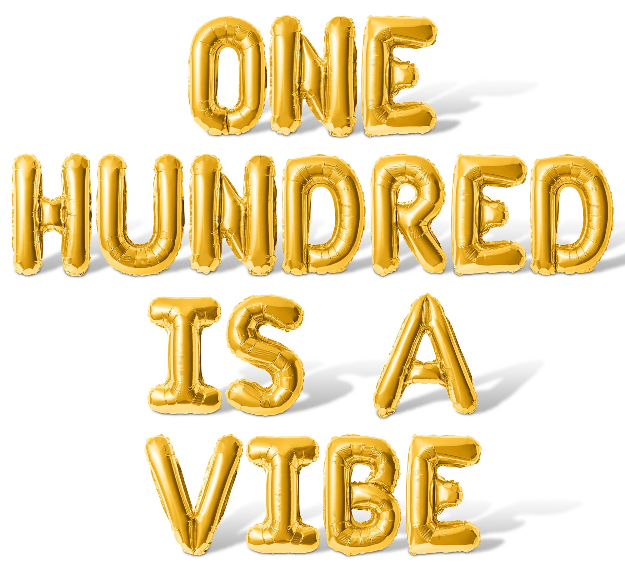 Letter Balloons - ONE HUNDRED IS A VIBE 16" Inch Alphabet Letters Foil ...