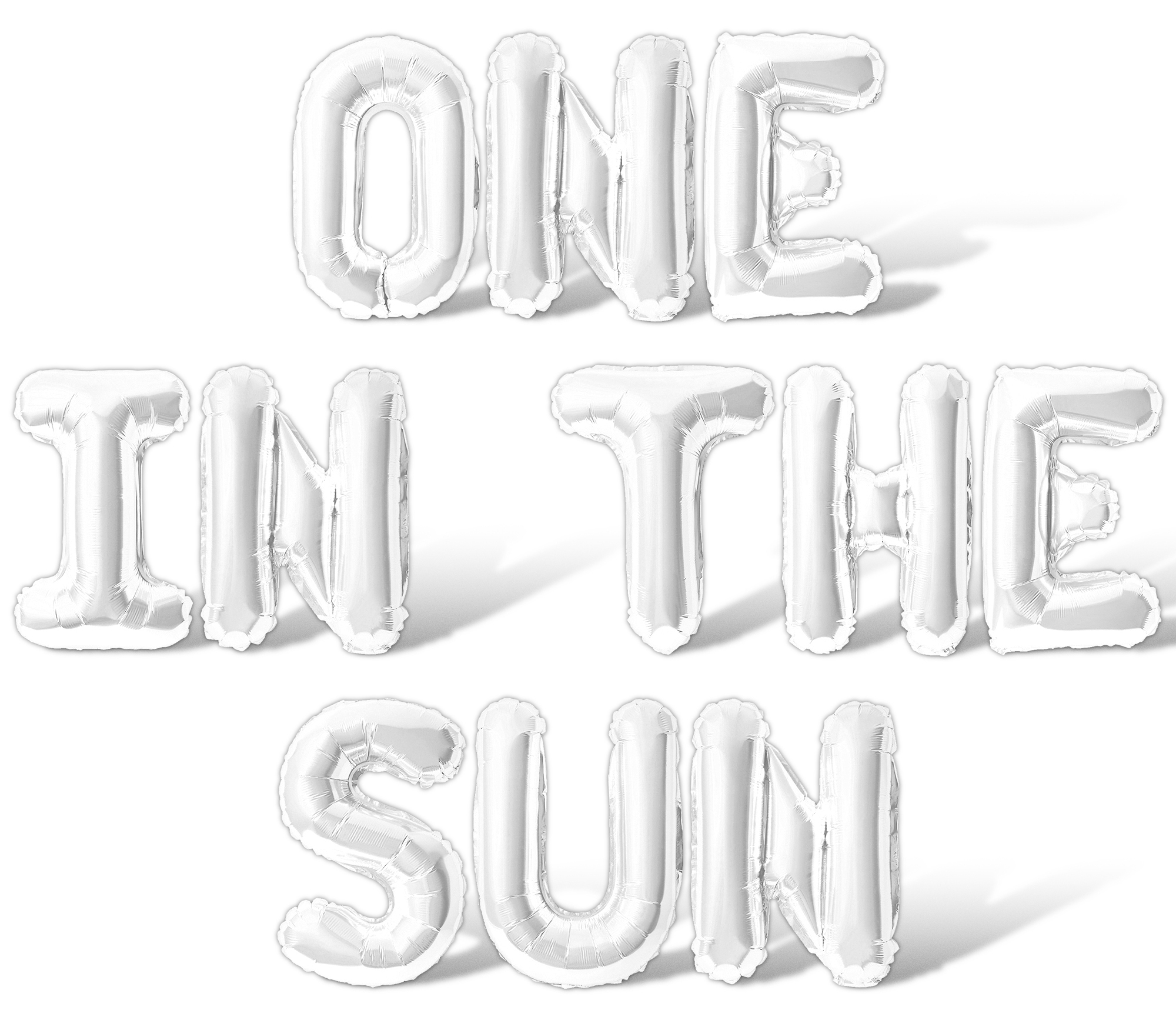 Letter Balloons - ONE IN THE SUN 16" Inch Alphabet Letters Foil Mylar ...