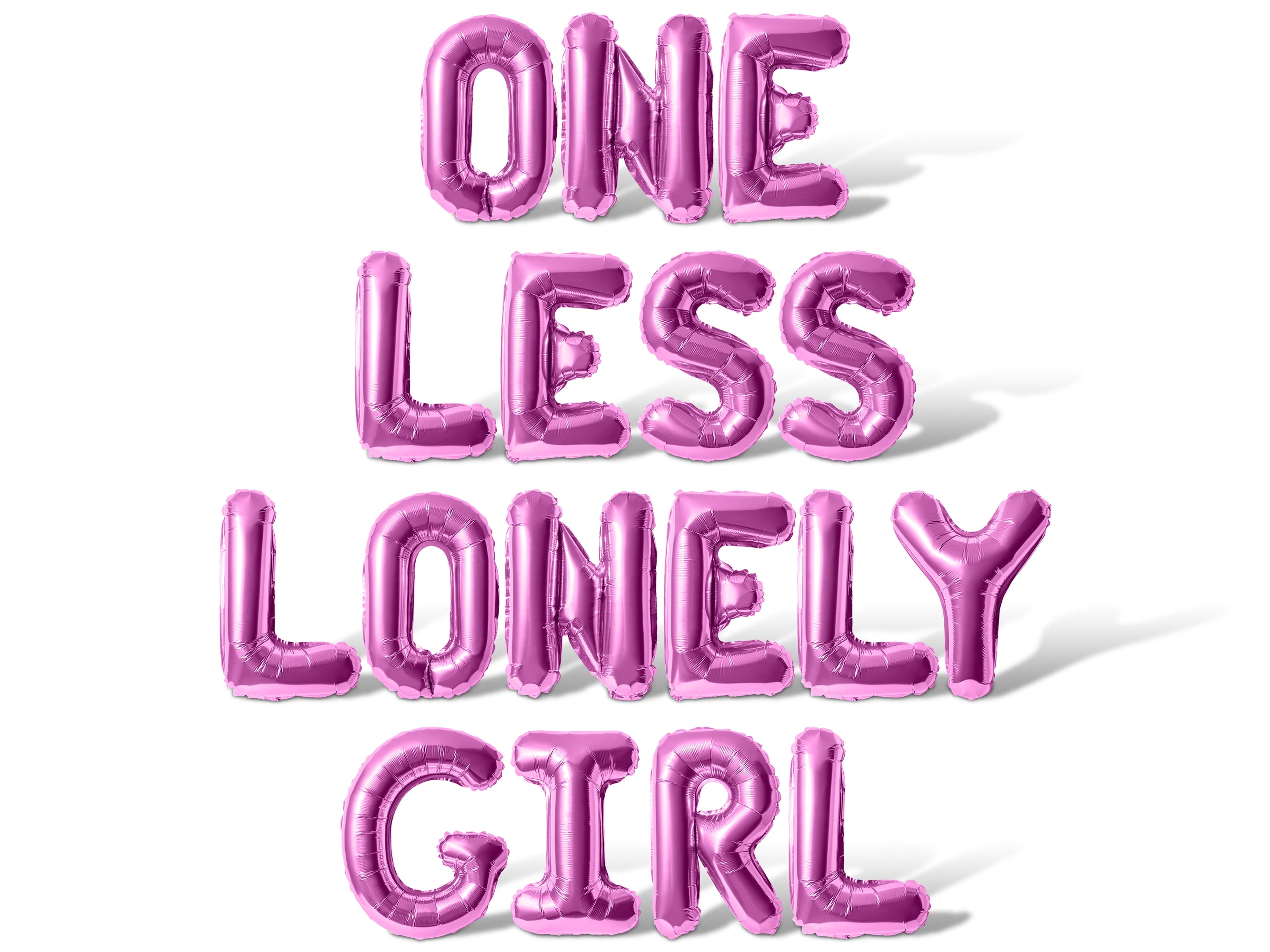 Letter Balloons - ONE LESS LONELY GIRL 16" Inch Alphabet Letters Foil ...